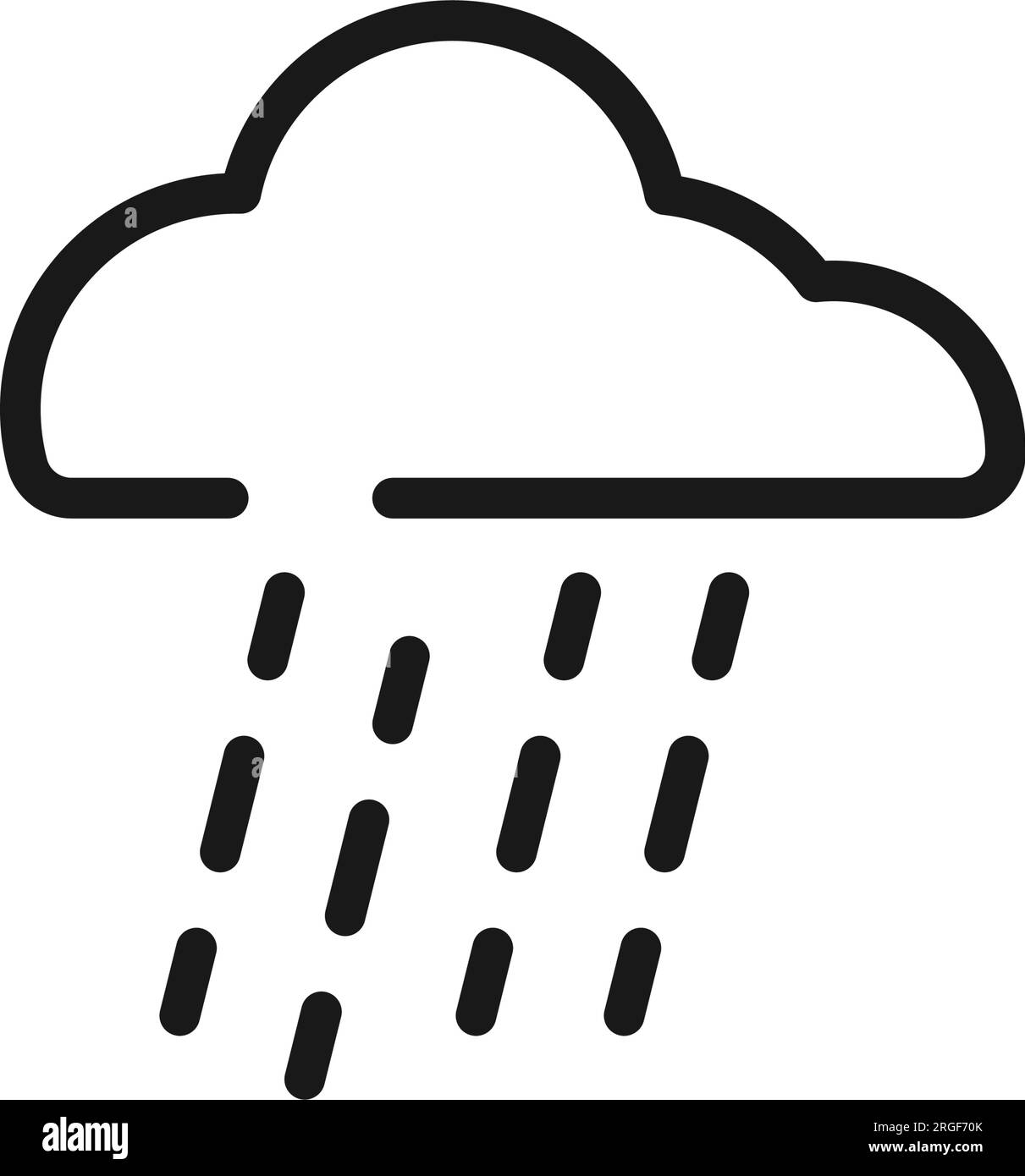 Rain icon design line illustration isolated Stock Vector Image & Art ...