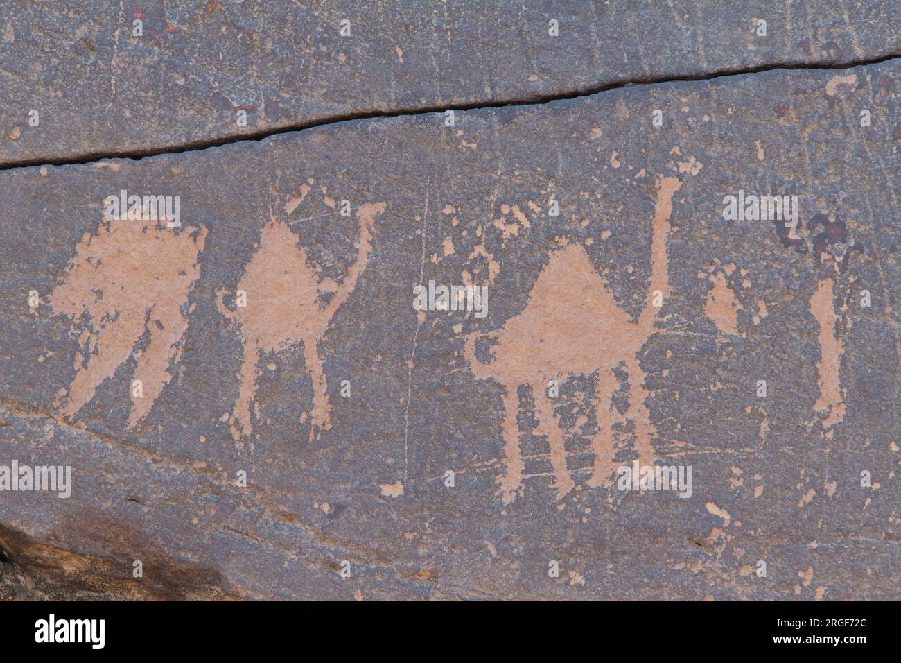 Graffiti Rock on stones in mardama mountains in town near riyadh ...