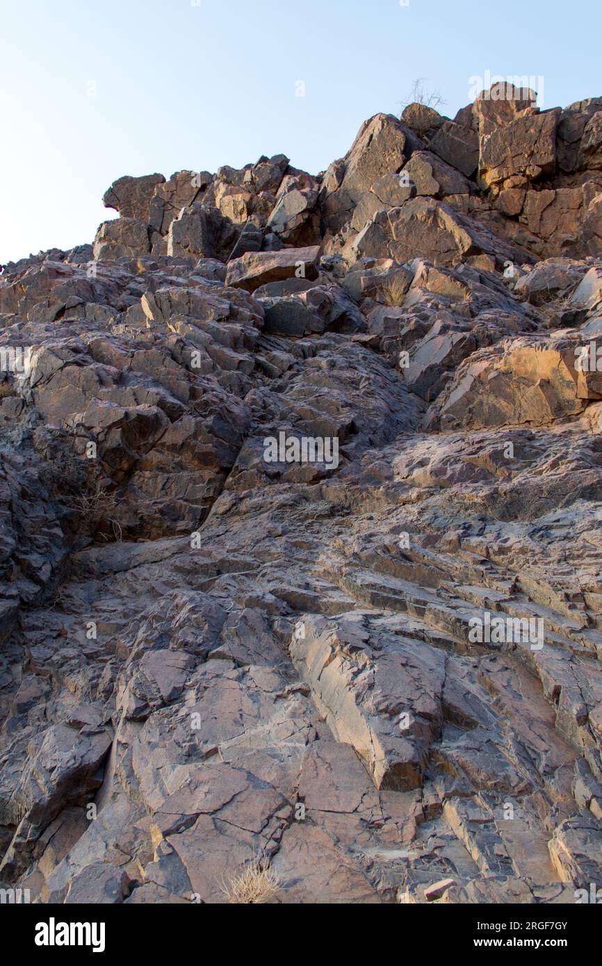 mountains and hills in a town near riyadh in Saudi Arabia Stock Photo ...