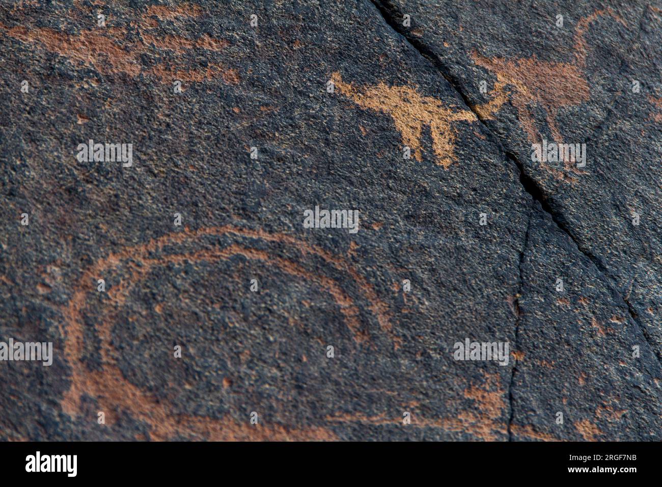 Graffiti Rock on stones in mardama mountains in town near riyadh ...