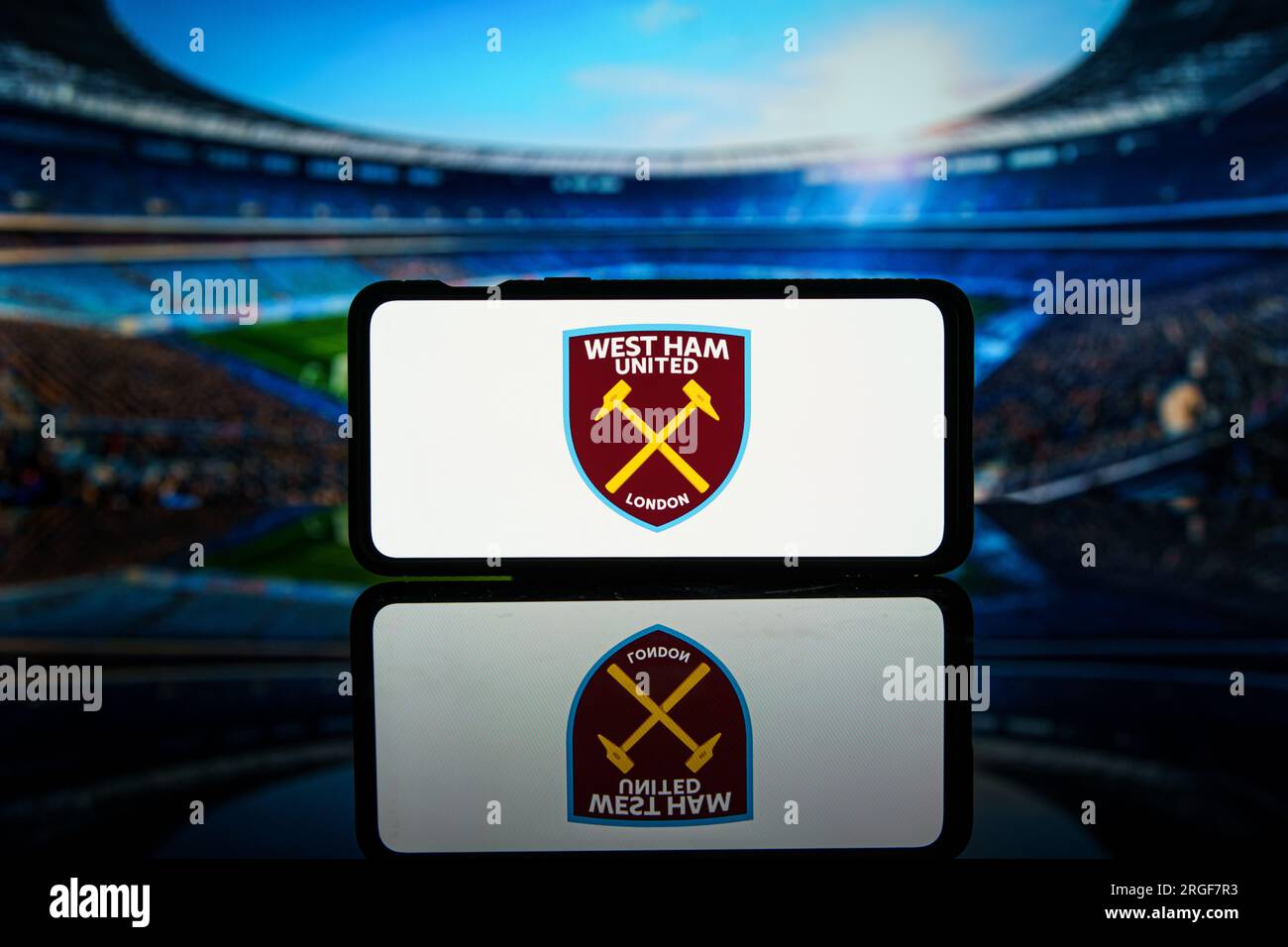 Logo of English Premier League championship club West Ham United on ...