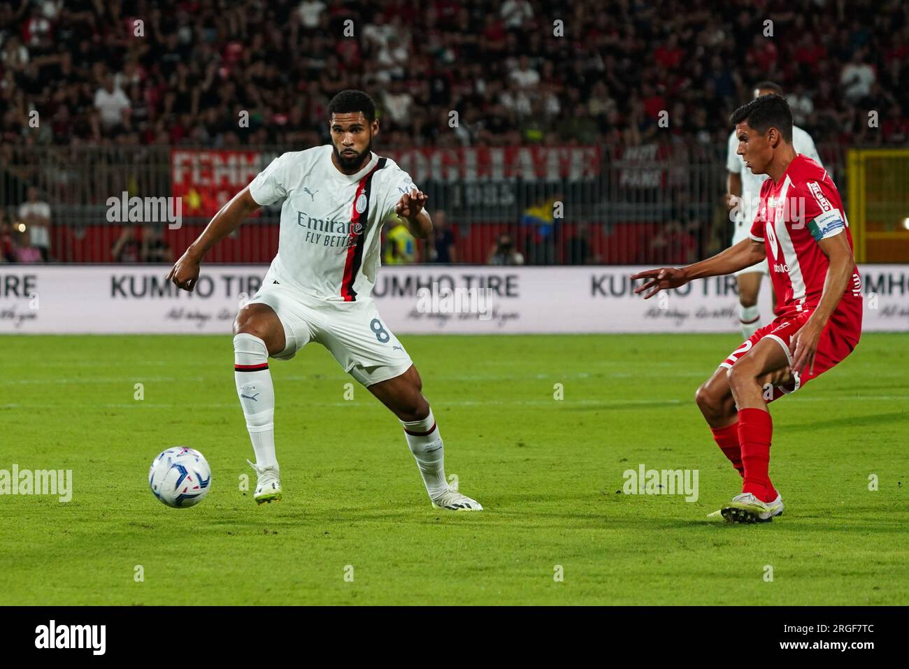 Monza, Italy - August 8, 2023, Ruben Loftus-Cheek (#8 AC Milan) during ...