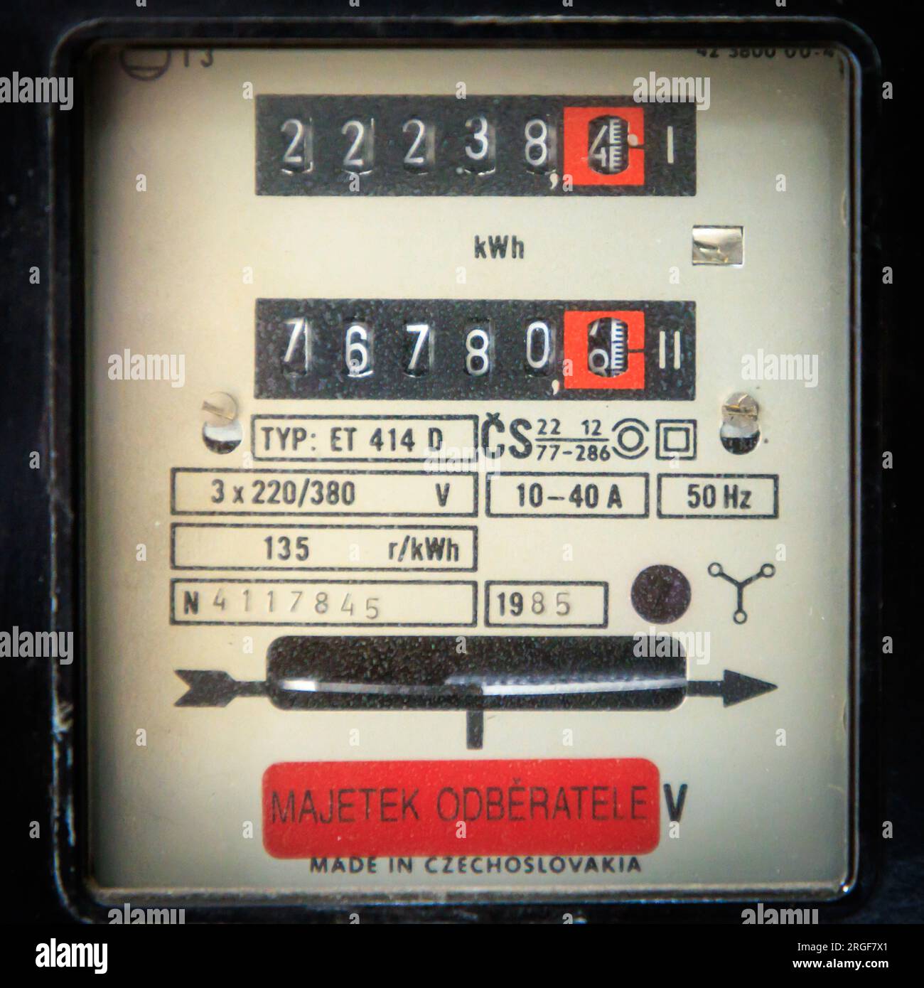 Electricity meter for measuring electricity consumption. (CTK Photo ...