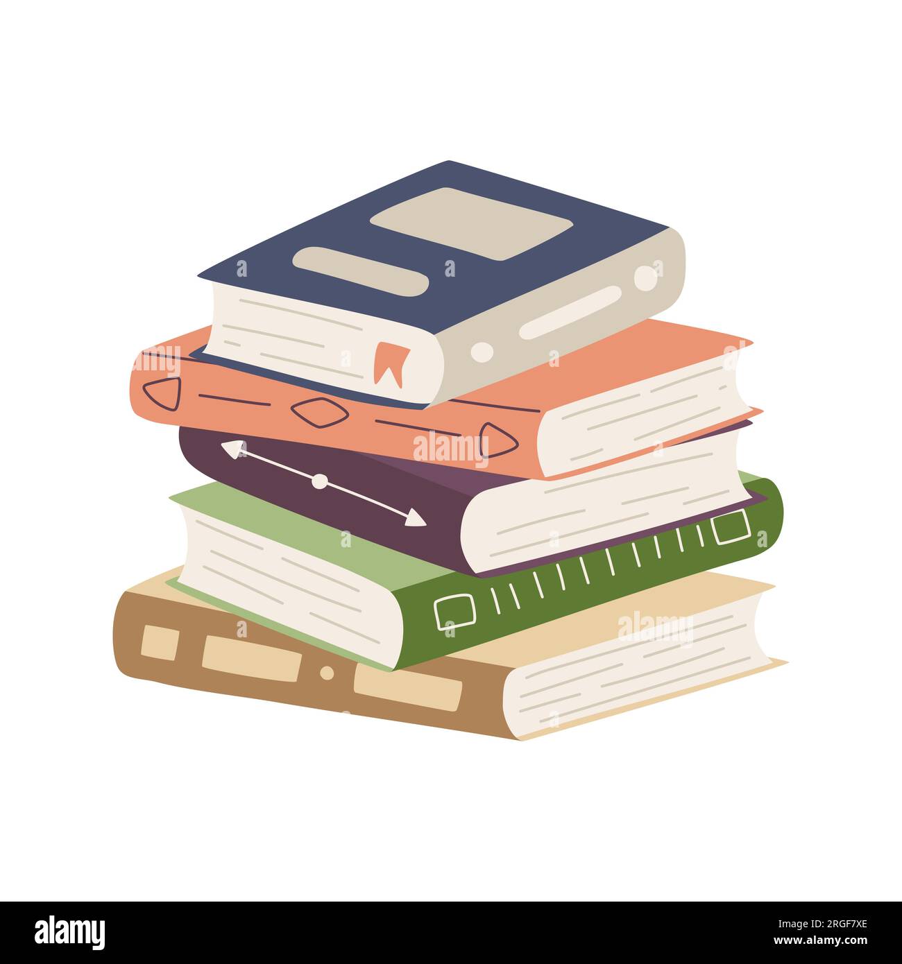 A stack of hardcover books. Different books. For lovers of reading ...