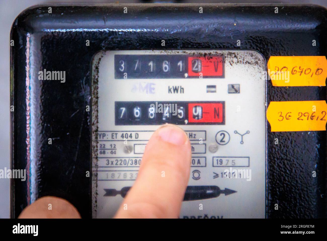 Electricity meter for measuring electricity consumption. (CTK Photo ...