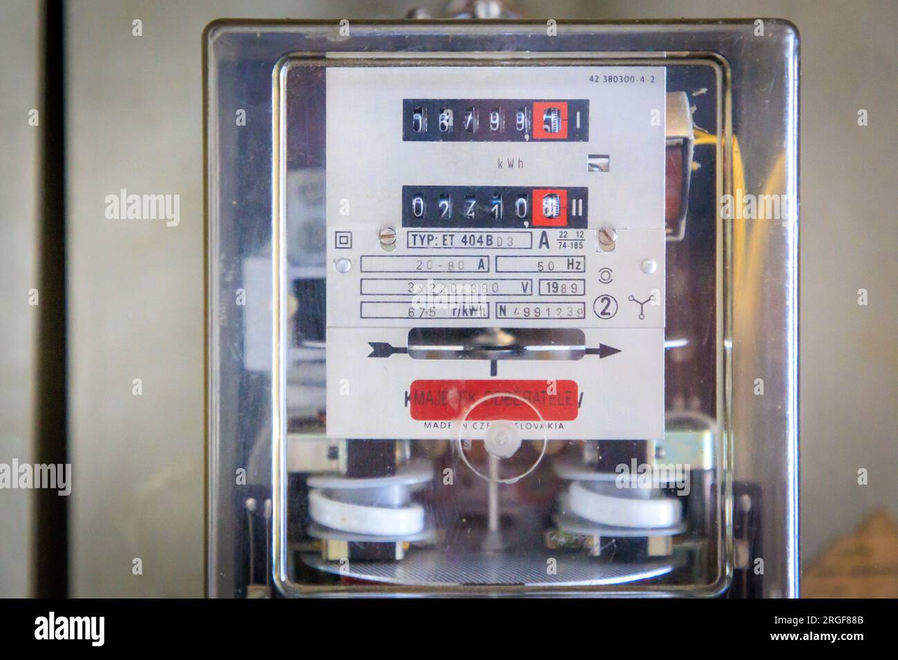 Electricity meter for measuring electricity consumption. (CTK Photo ...