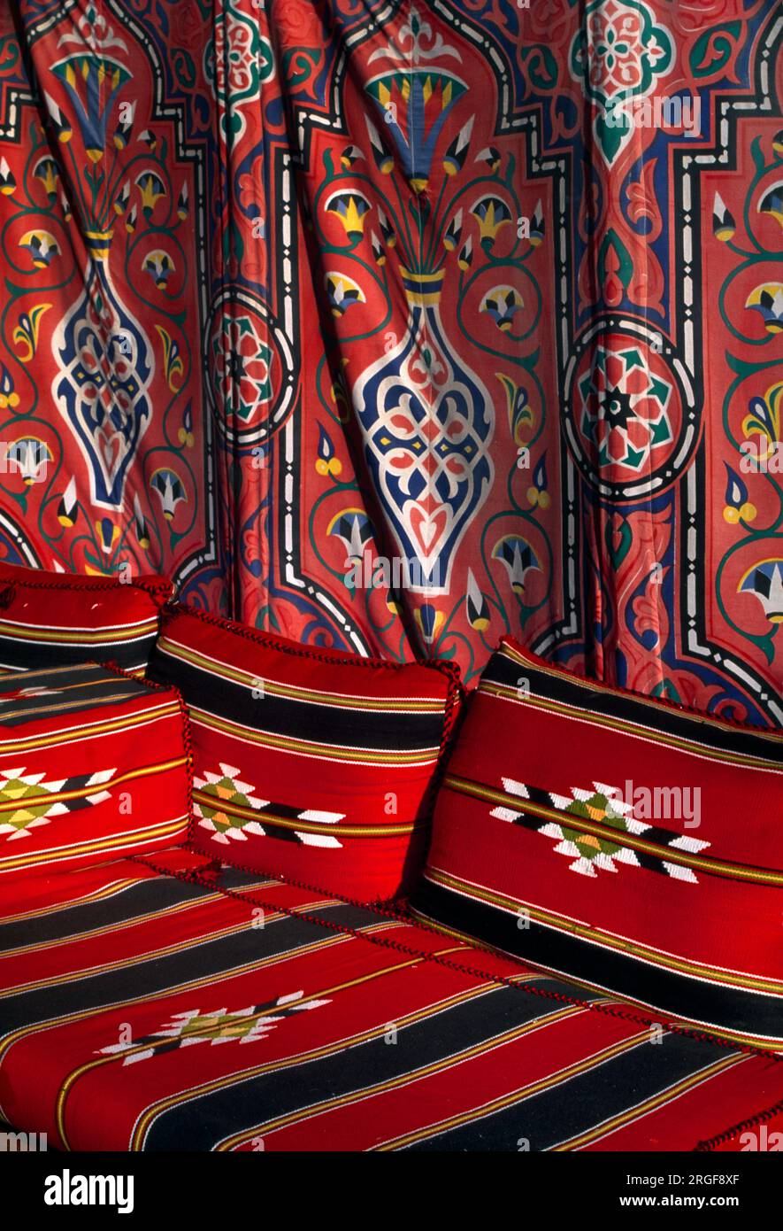 Bedouin Cloth in Coffee Shop Abu Dhabi UAE Stock Photo - Alamy