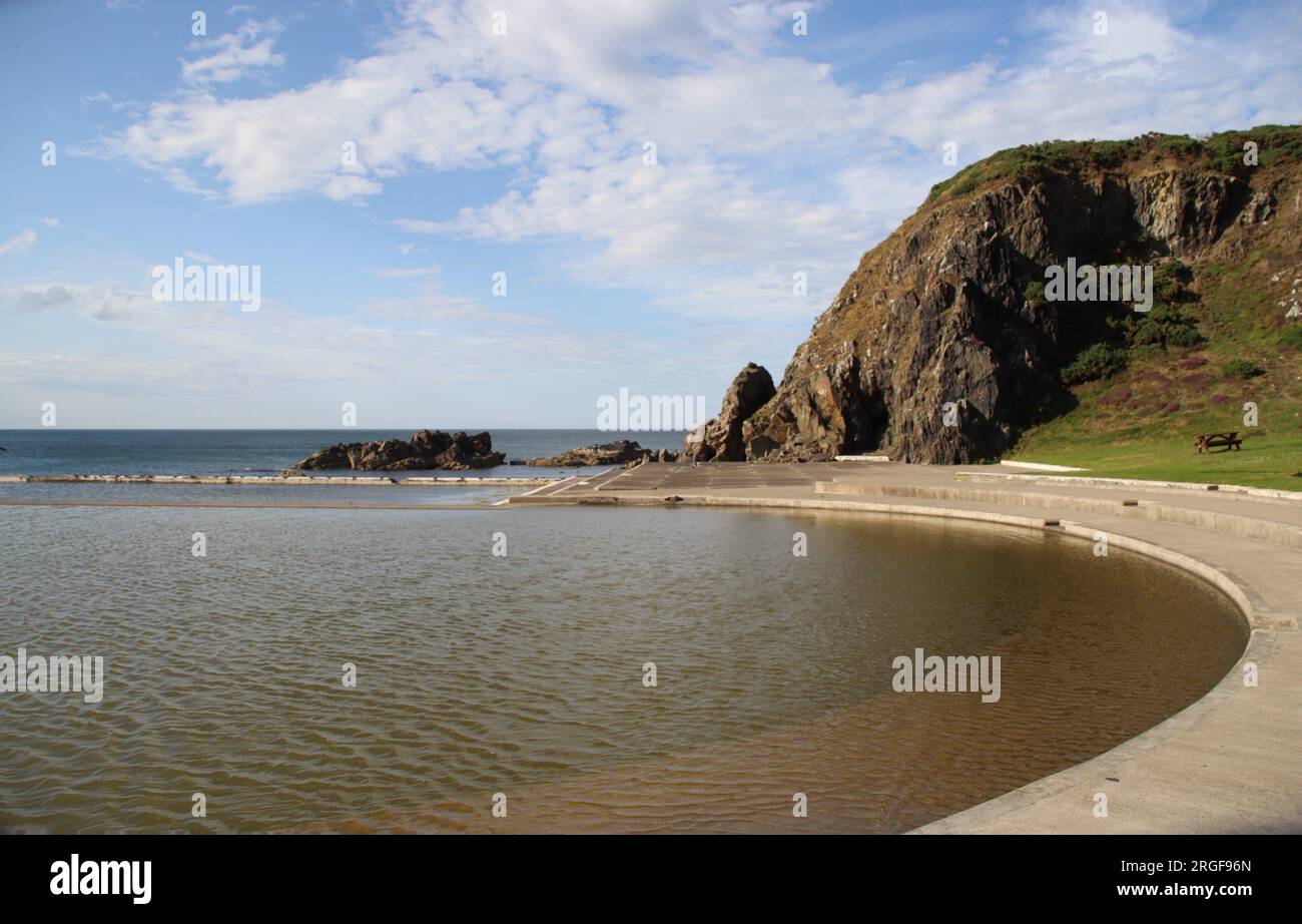 Tarlair outdoor swimming pool, Macduff, Aberdeenshire, Scotland Stock ...