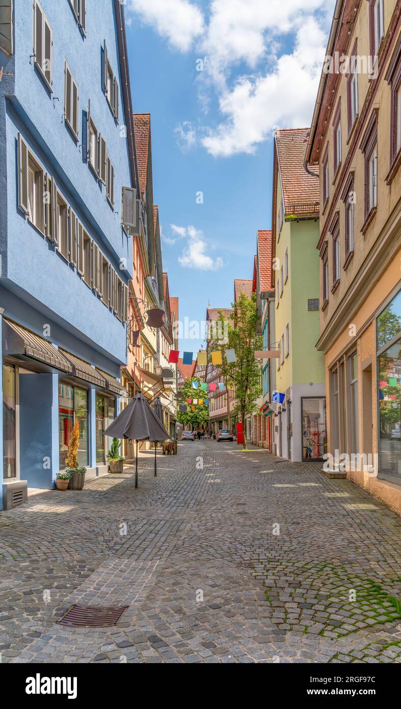 Sunny scenery in Öhringen, a town in the Hohenlohe district in Southern ...