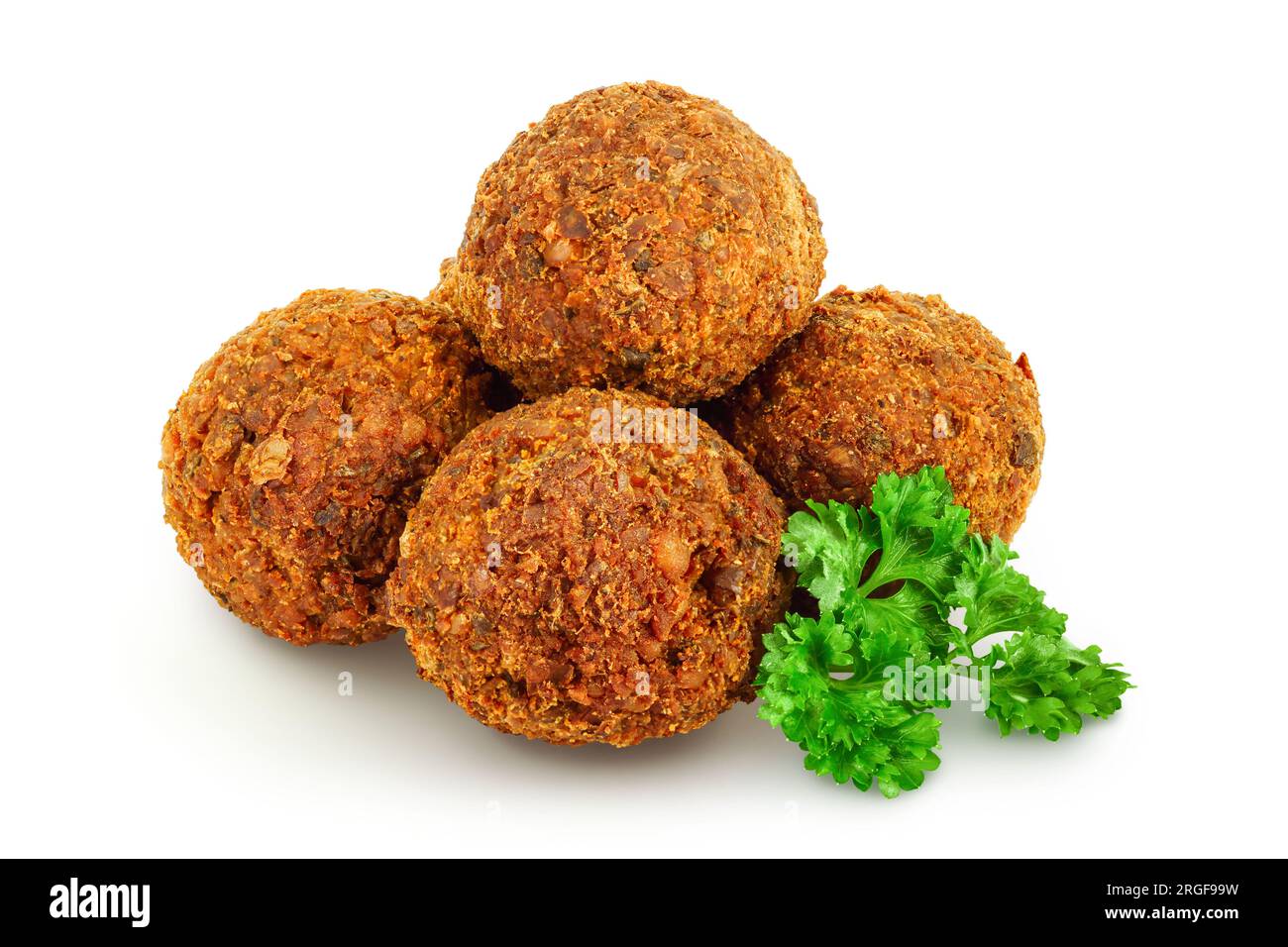 falafel ball isolated on a white background with full depth of field ...