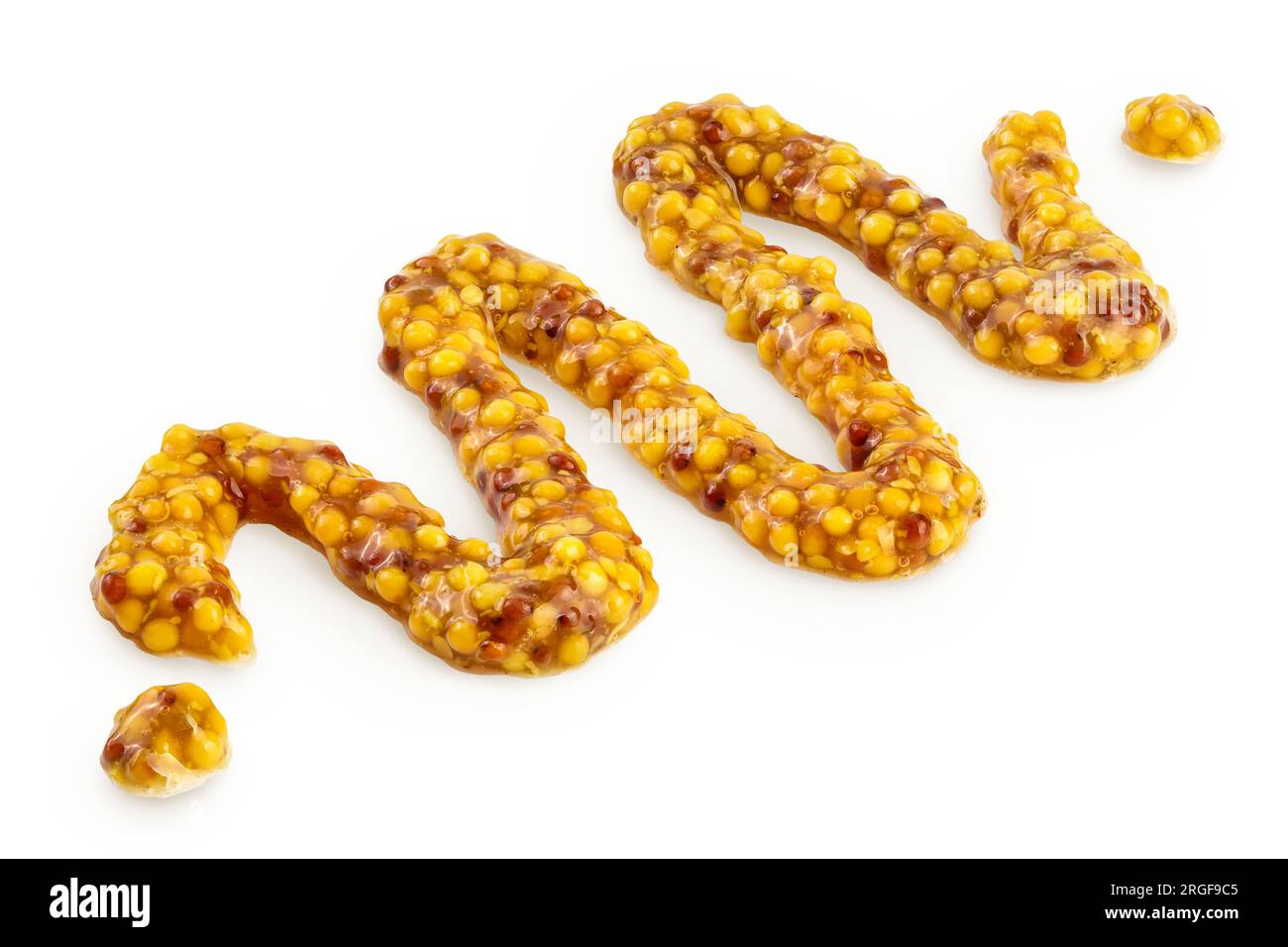 french mustard isolated on white background with full depth of field ...