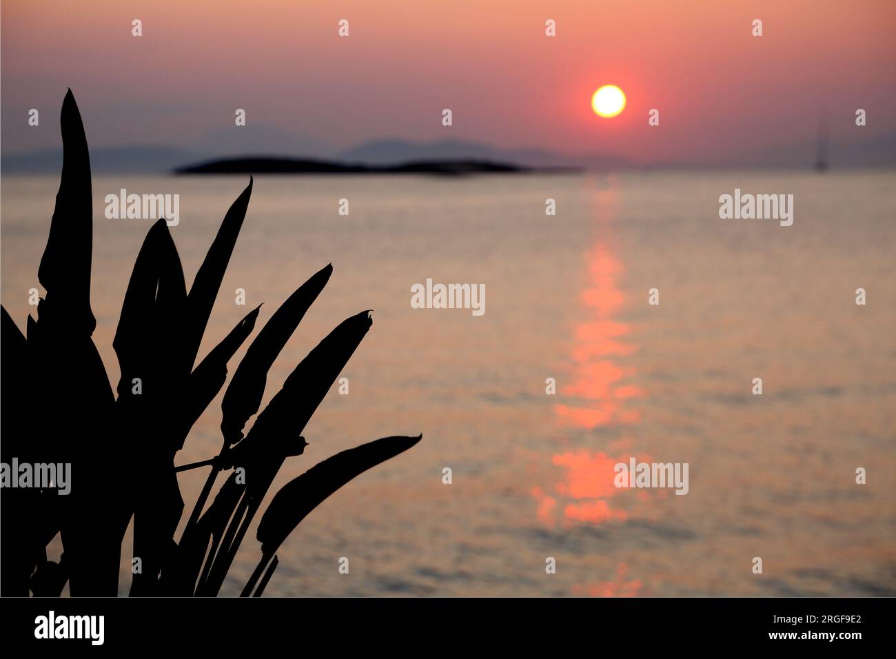 Vouliagmeni Beach Athens Greece Sunset over Sea Stock Photo - Alamy