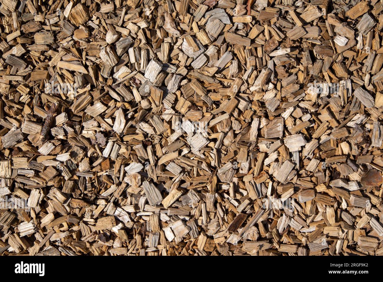 Bunch of chipped wood on frame Stock Photo - Alamy