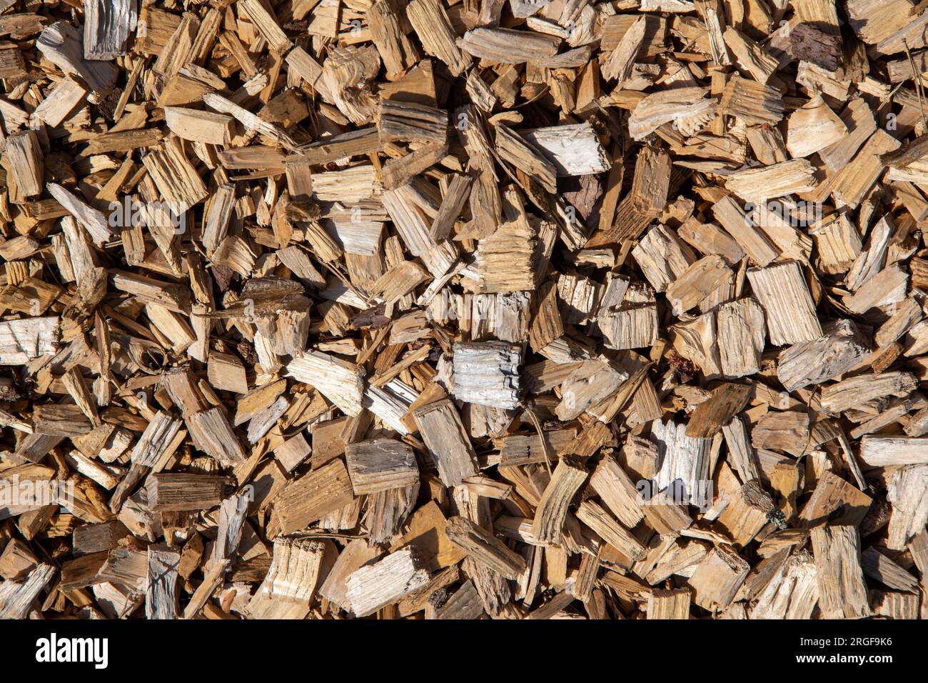 Bunch of chipped wood on frame Stock Photo - Alamy