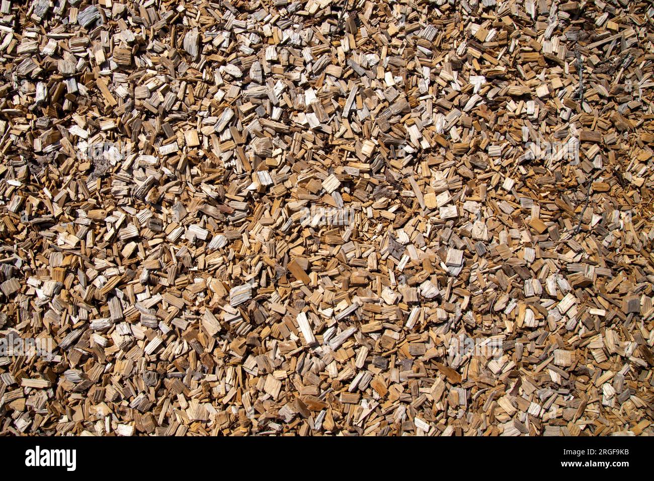 Bunch of chipped wood on frame Stock Photo - Alamy