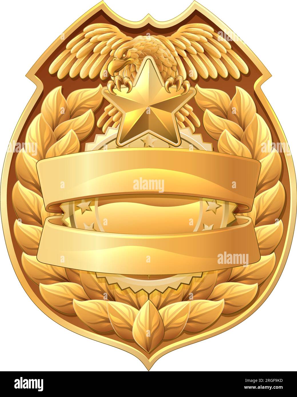Police Military Eagle Badge Shield Sheriff Crest Stock Vector Image