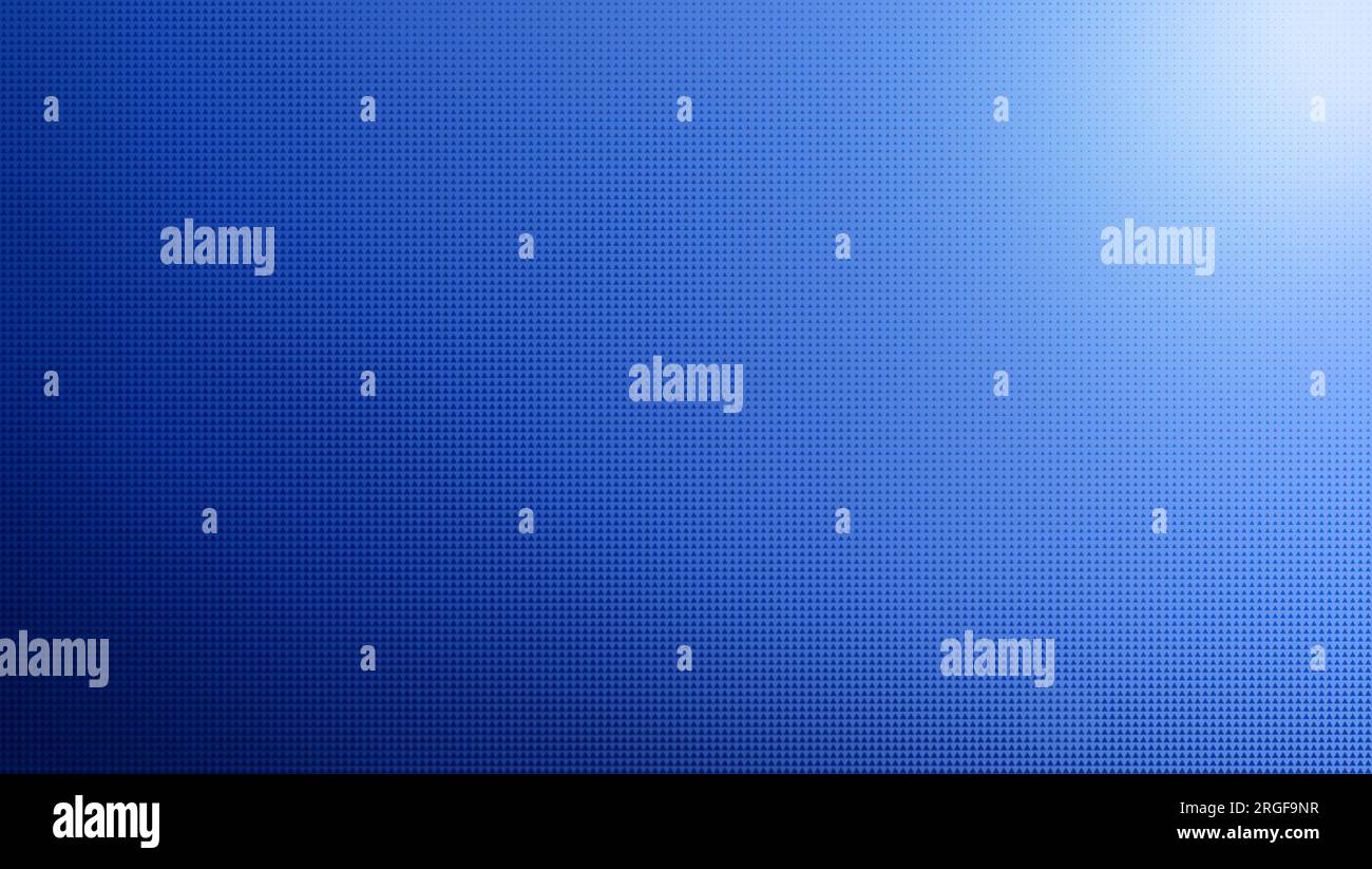 Abstract halftone pattern made of small blue triangles on a blue ...