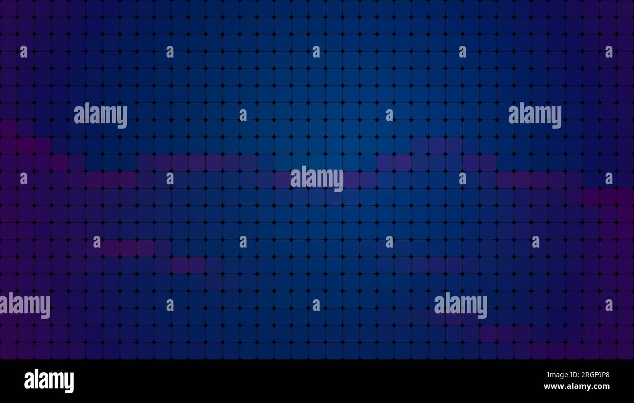 Abstract grid background of rounded dark blue and purple squares with ...