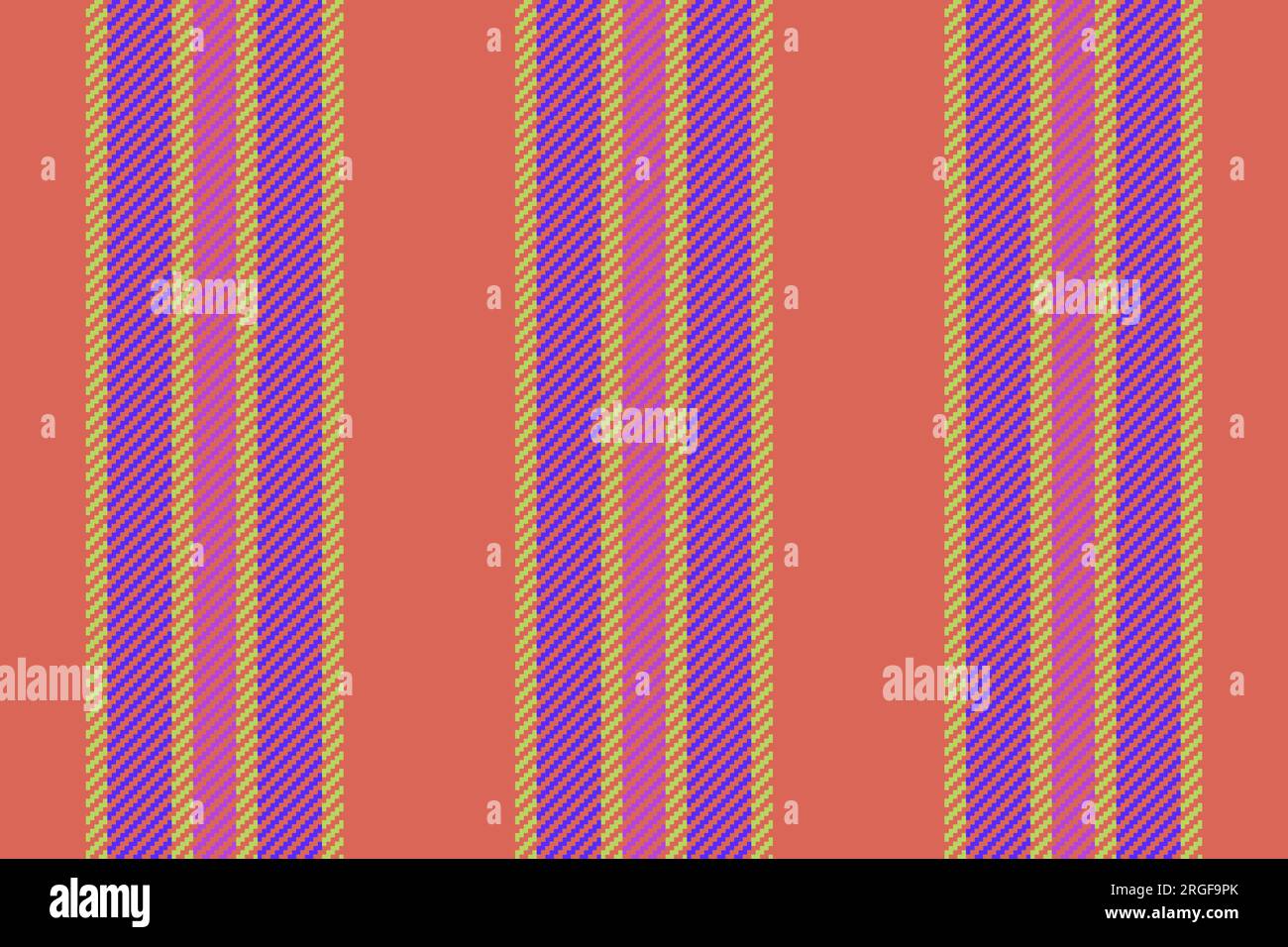Fabric stripe texture of background pattern lines with a seamless vector textile vertical in red ...
