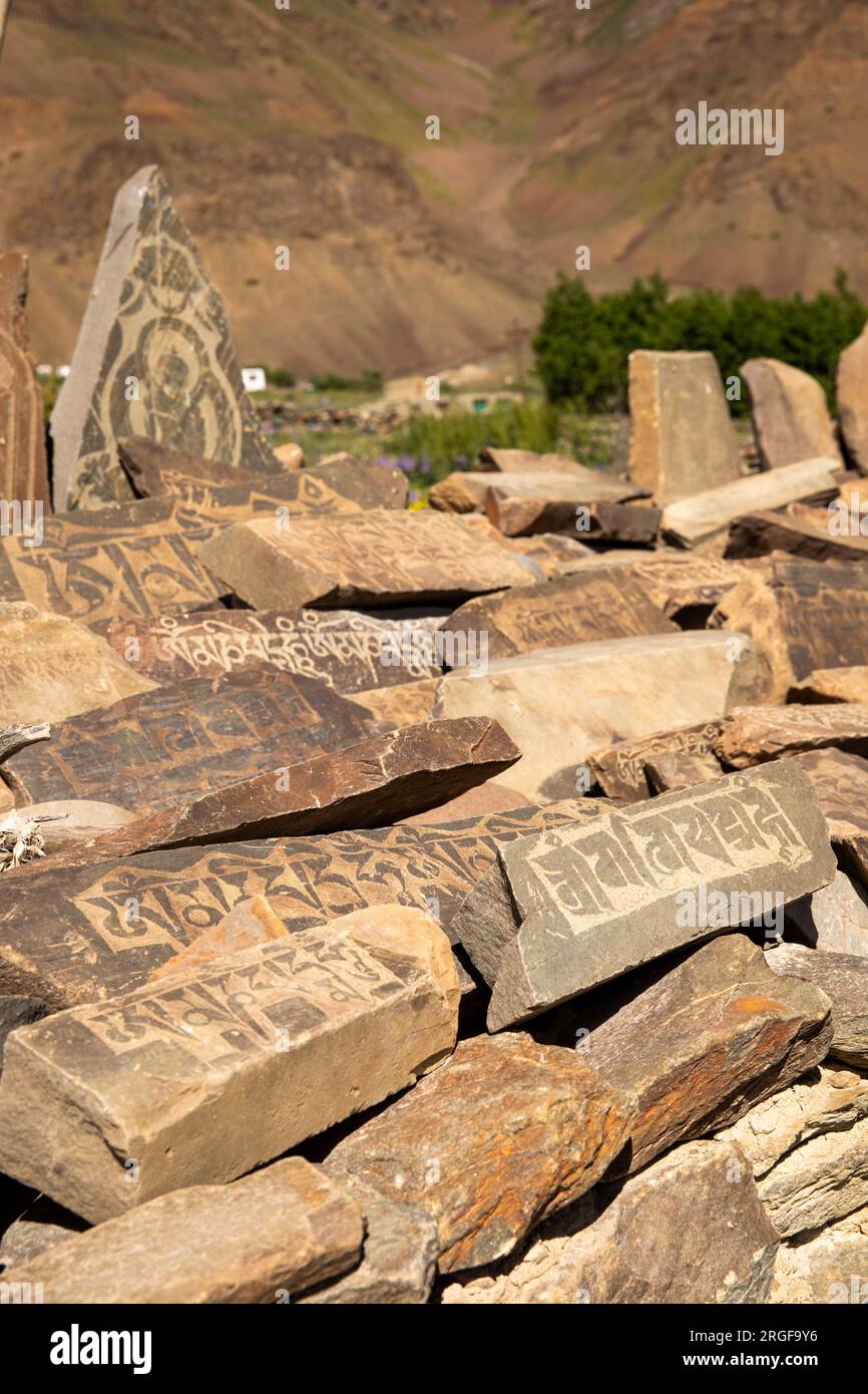 India, Ladakh, Zanskar, Tungri, Buddhist mani wall Stock Photo - Alamy