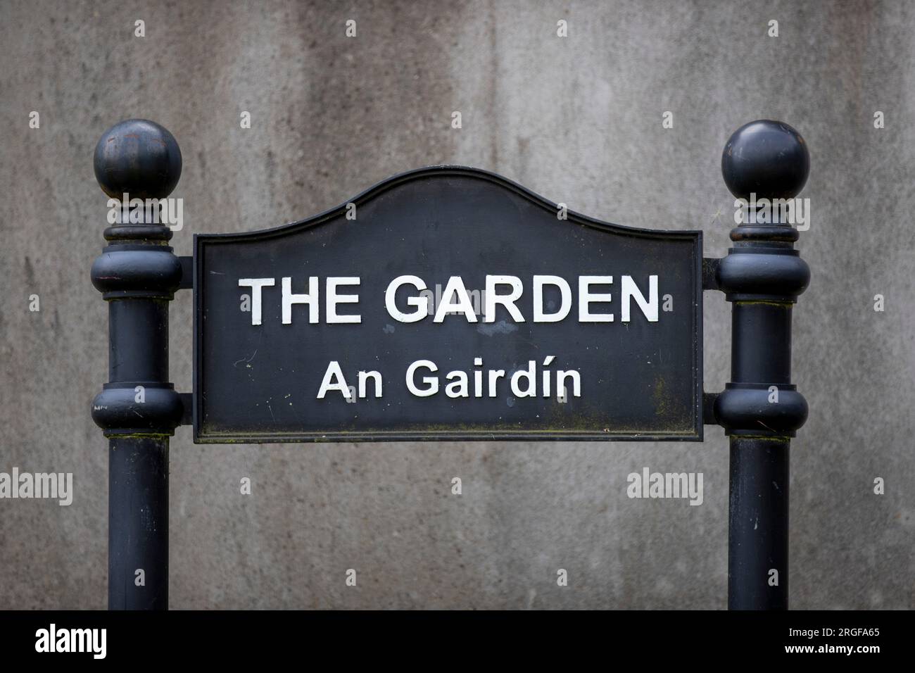 The sign for The Garden section of Deansgrange Cemetery in Dublin ...