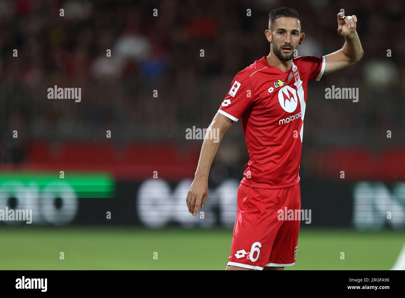 Monza, Italy. 08th Aug, 2023. Roberto Gagliardini of Ac Monza gestures ...