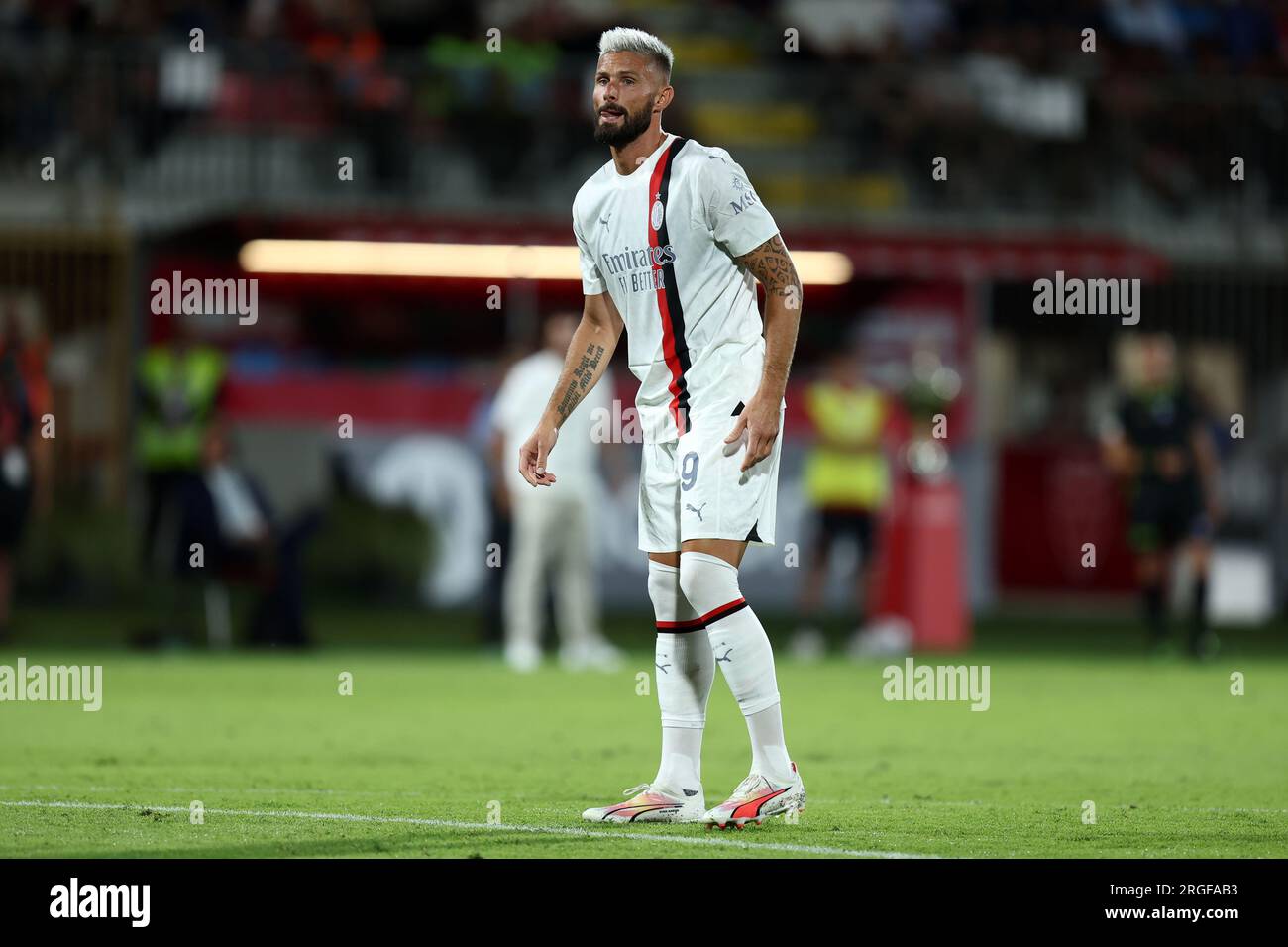 Olivier Giroud of Ac Milan looks on during the Silvio Berlusconi trophy ...