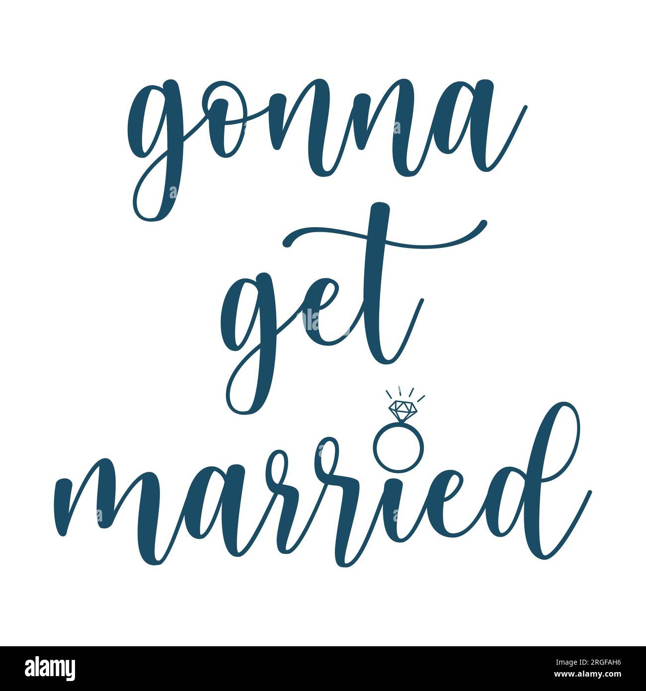 Gonna get married with diamond ring on white background. Isolated ...