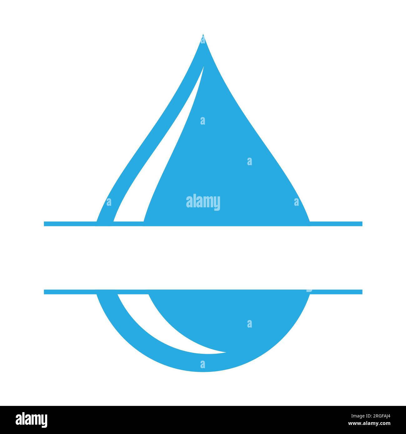 Water drop split name monogram on white background. Isolated ...