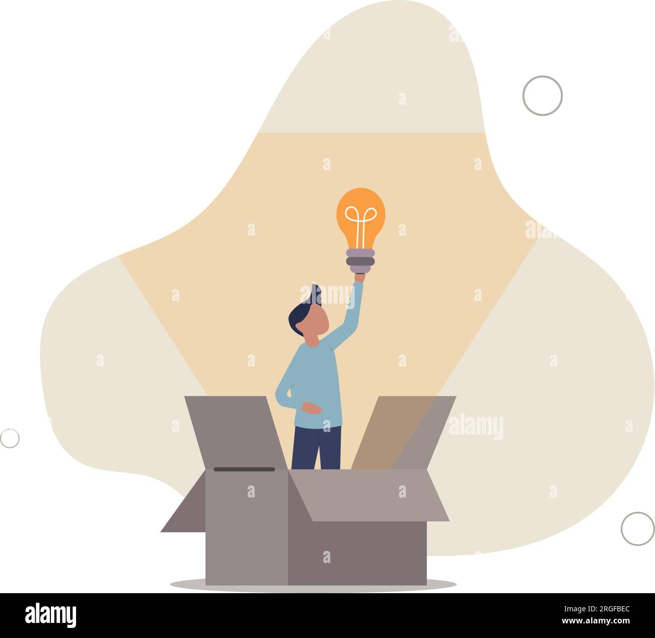 Think outside the box, creativity to create different business idea or ...