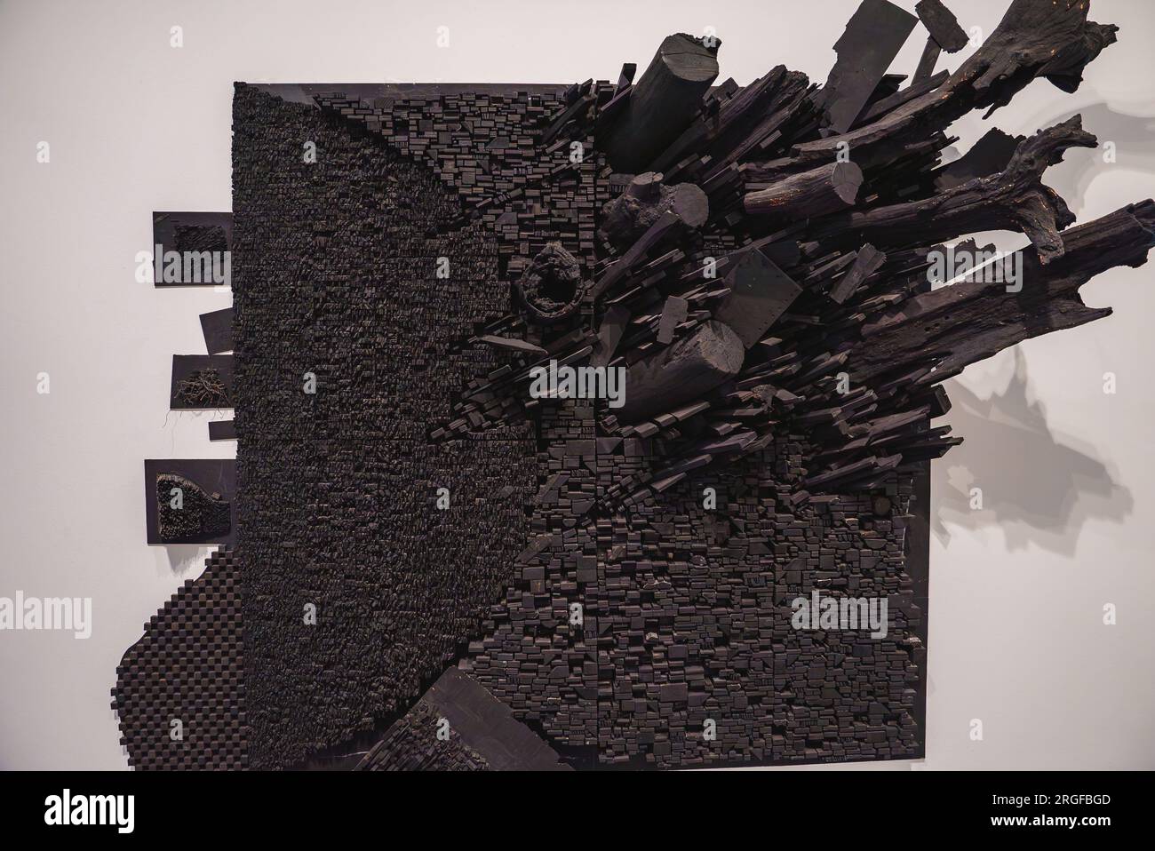 Creative black design display on wall in exhibition centre of Tate ...