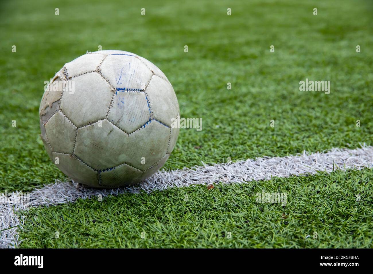 A close up of football at football field Stock Photo - Alamy