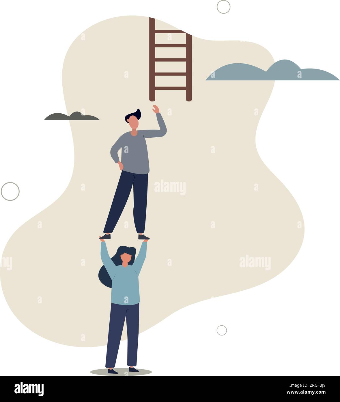 Support or mentor to achieve business success, teamwork collaboration ...