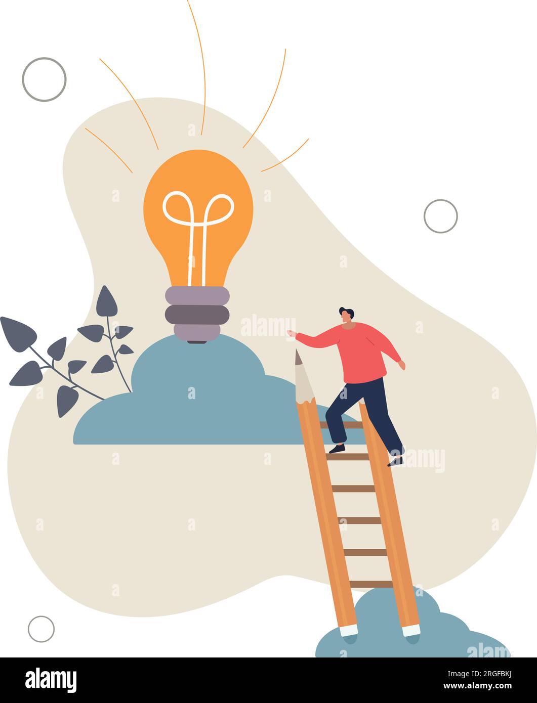 Creative idea, inspiration or imagination to create new innovative work ...