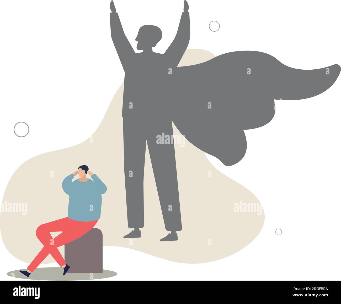 Self confidence or leadership to bring full potential and strength ...