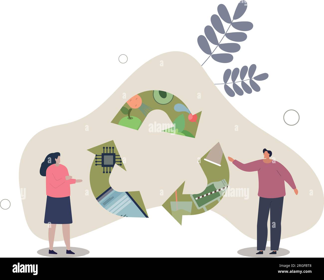 Responsible consumption or product recycling after use tiny person ...