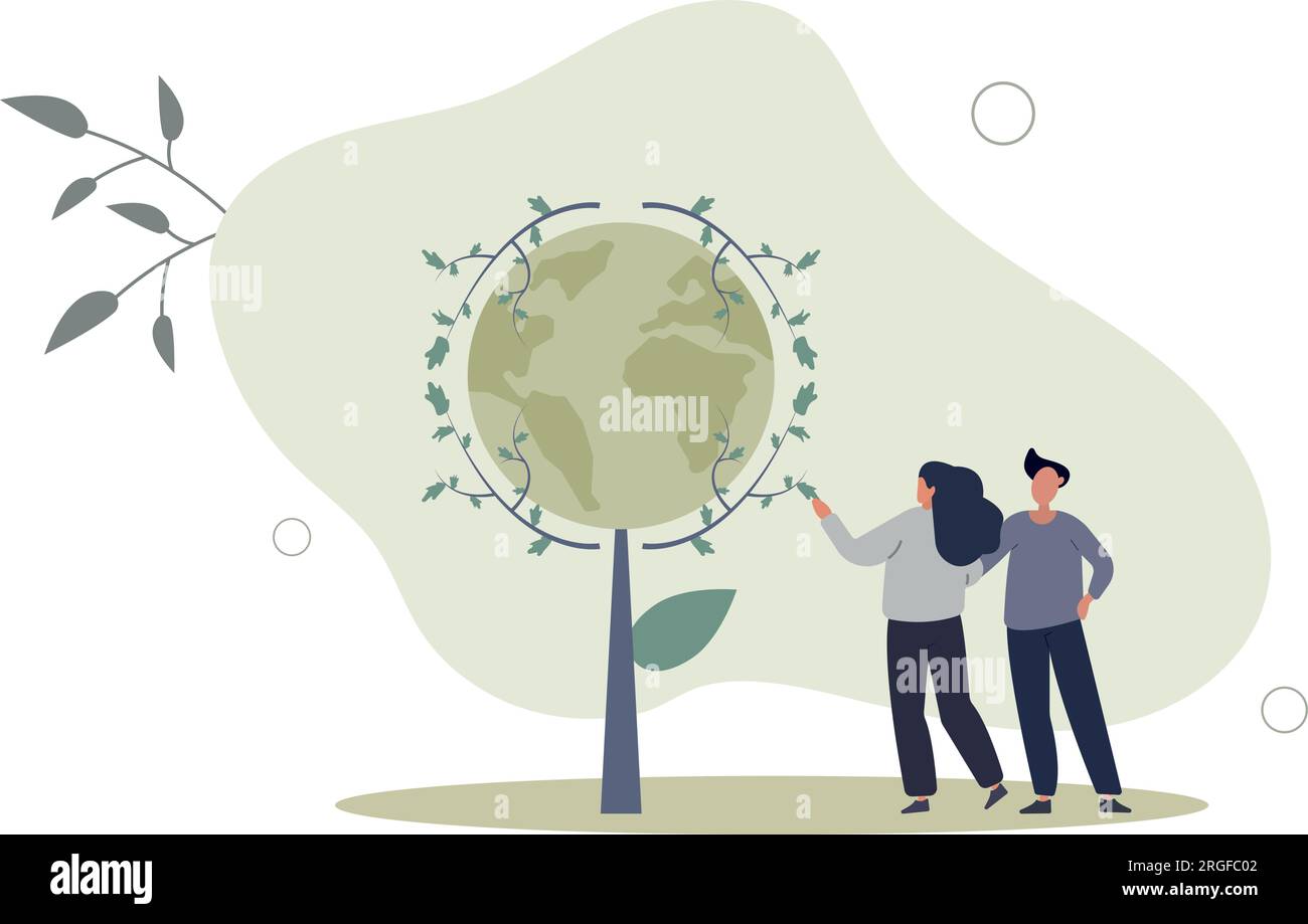 Save trees and forest protection for sustainable future.flat vector ...