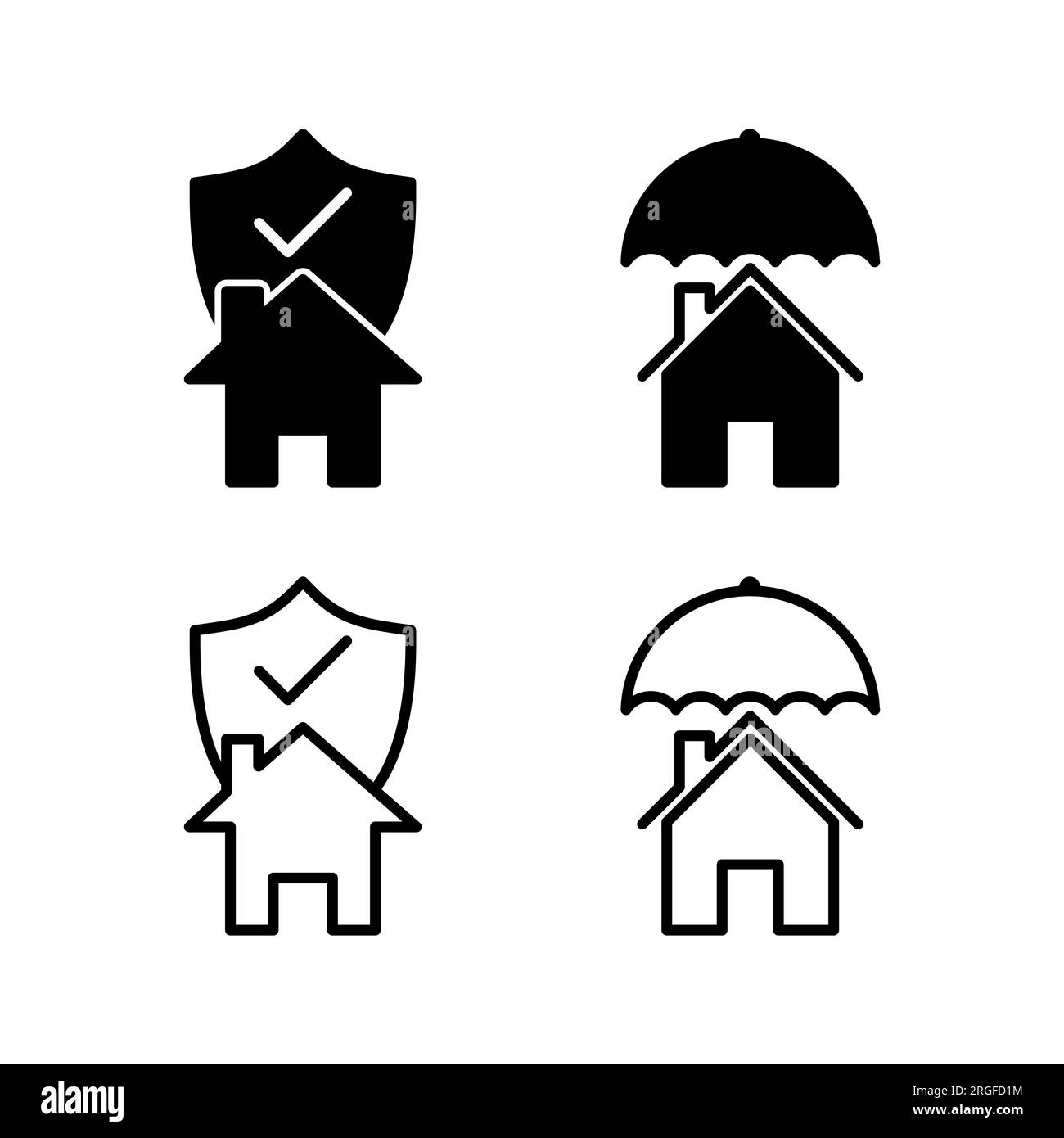 Home insurance icon vector. home shield protect logo Stock Vector Image ...