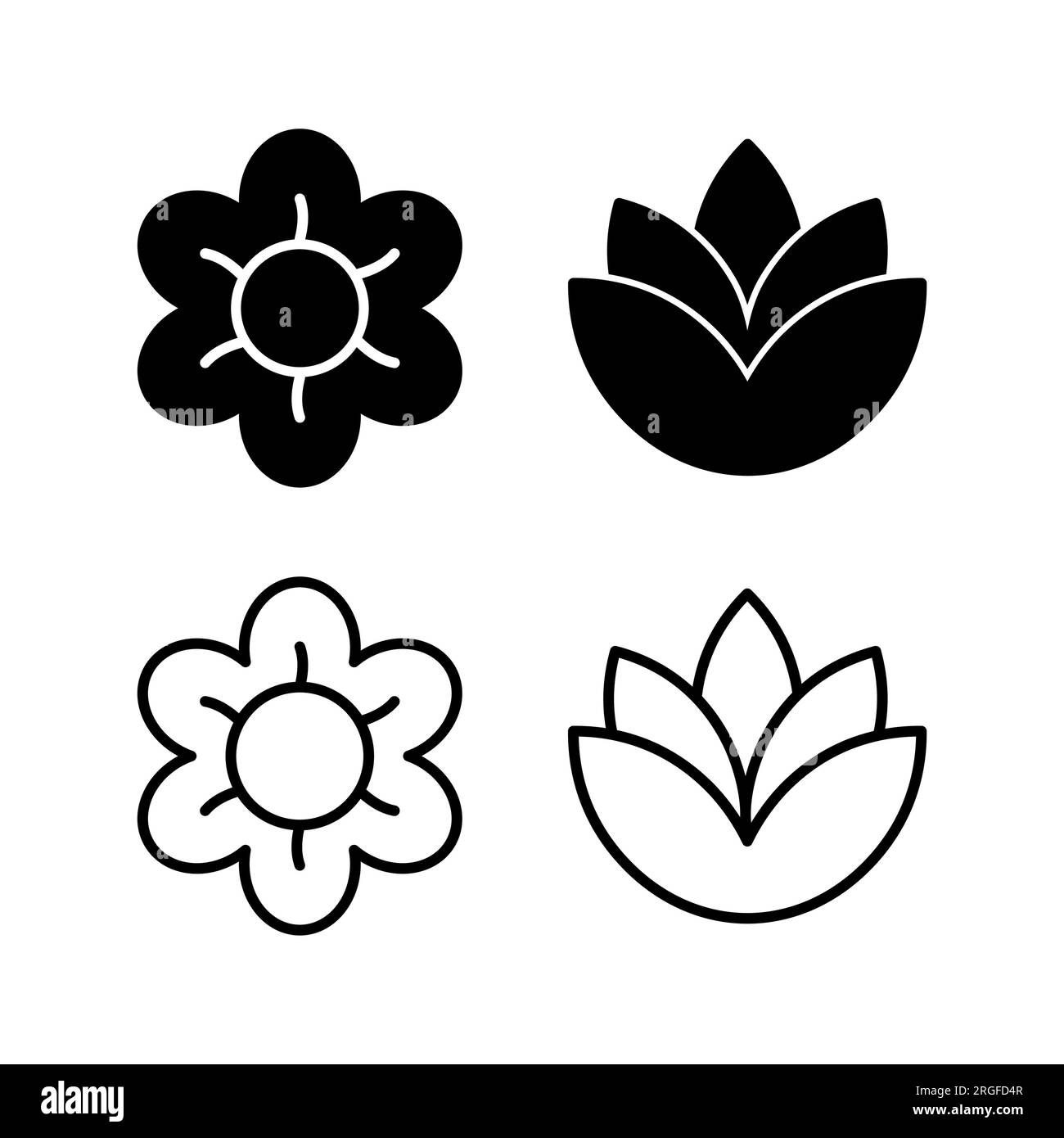 Flower icon vector. floral icon. flower logo Stock Vector Image & Art ...