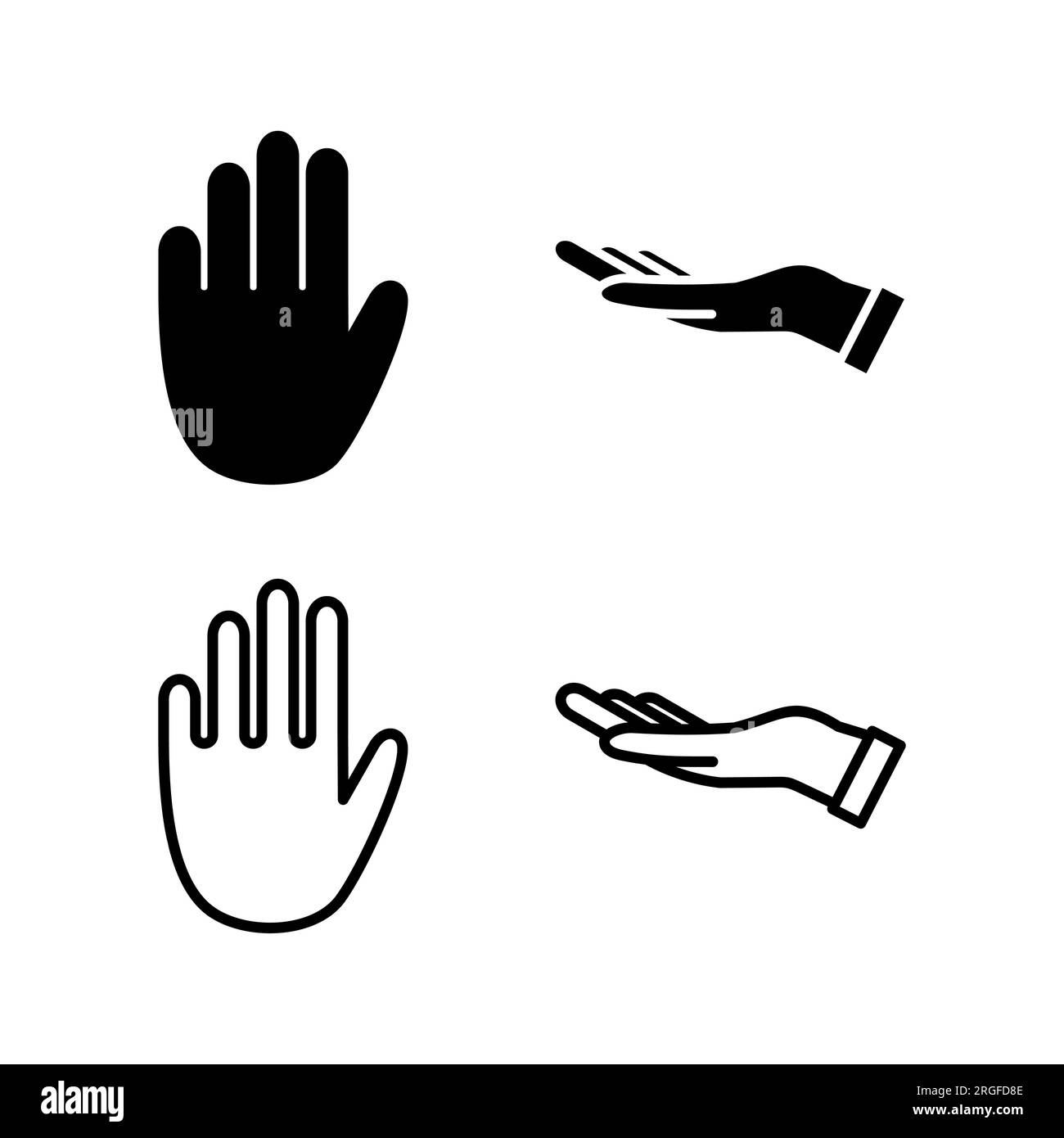 Hand icon vector. hand symbols. palm Stock Vector Image & Art - Alamy