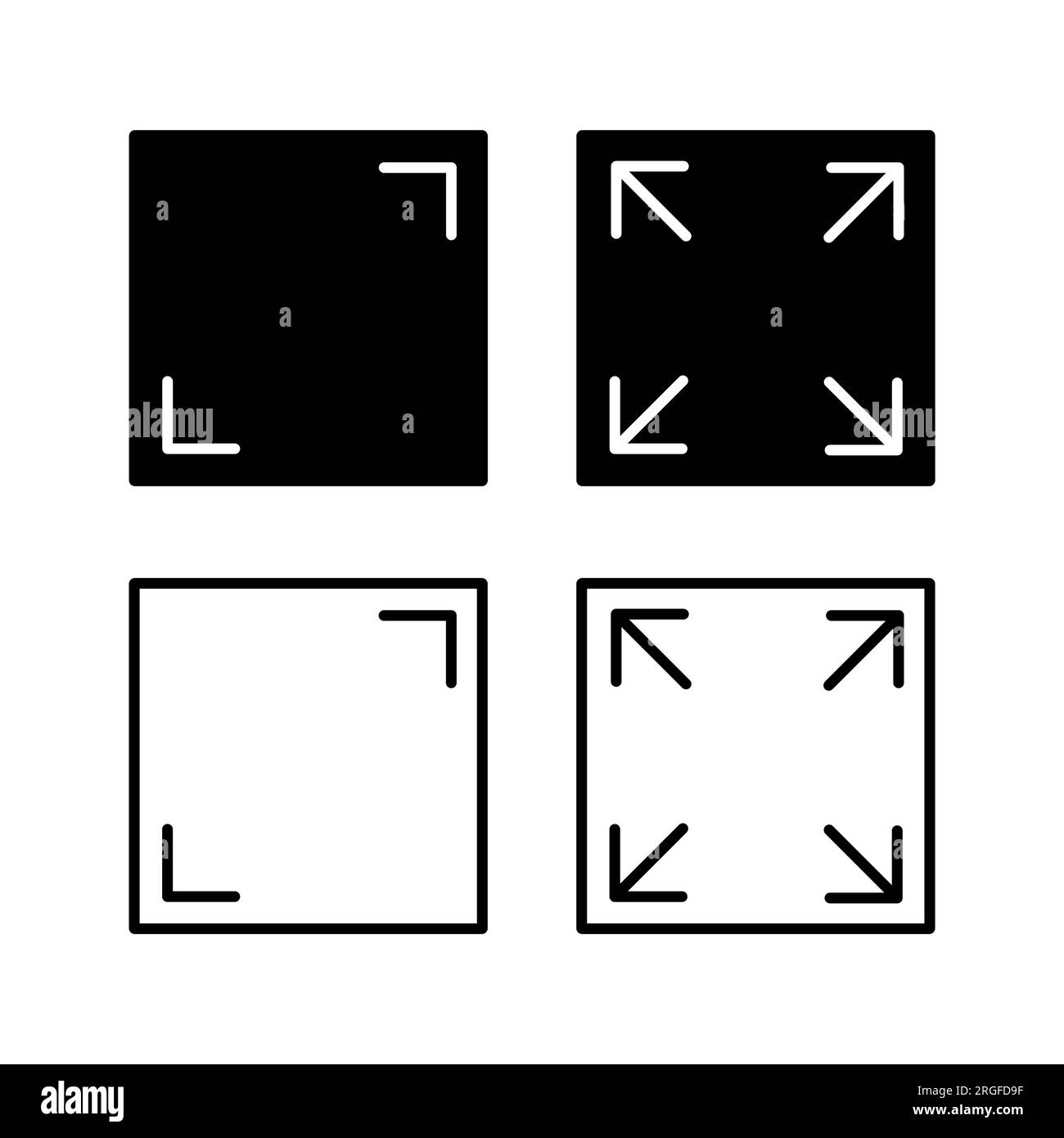 Fullscreen icon vector. expand fullscreen icon Stock Vector Image & Art ...