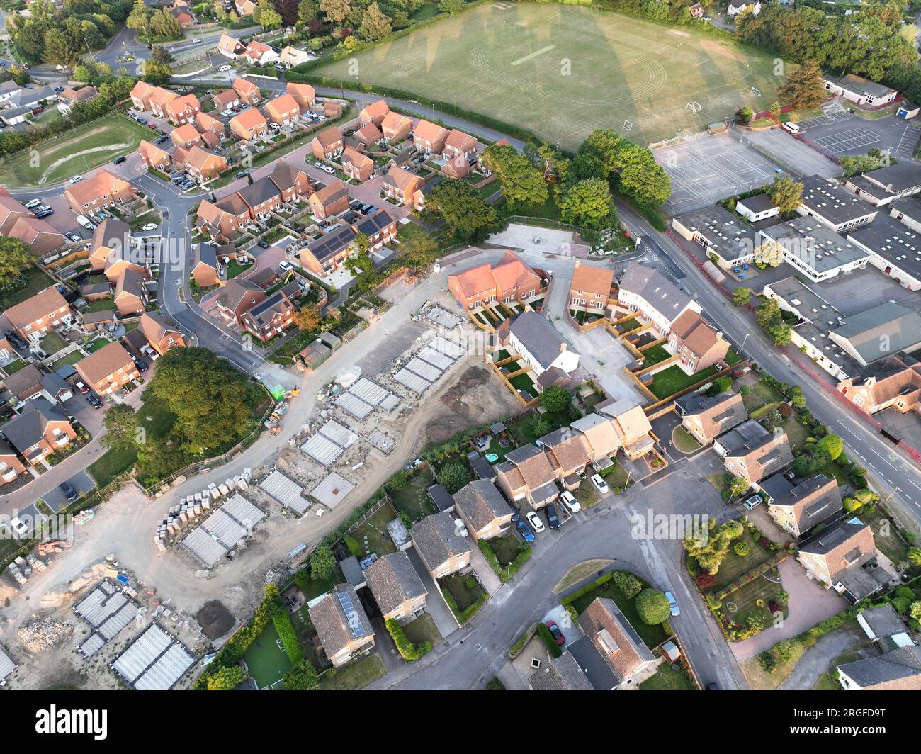 Aerial directly above new housing hi-res stock photography and images ...