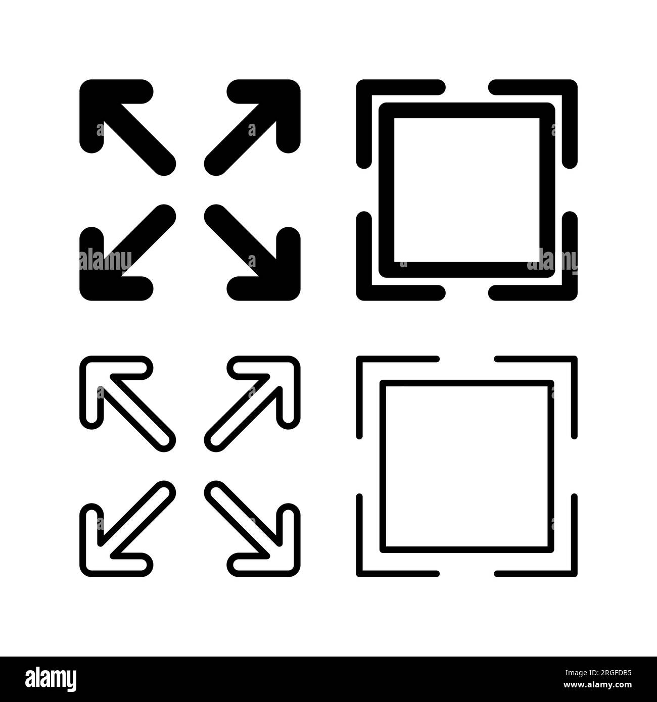 Fullscreen icon vector. expand fullscreen icon Stock Vector Image & Art ...