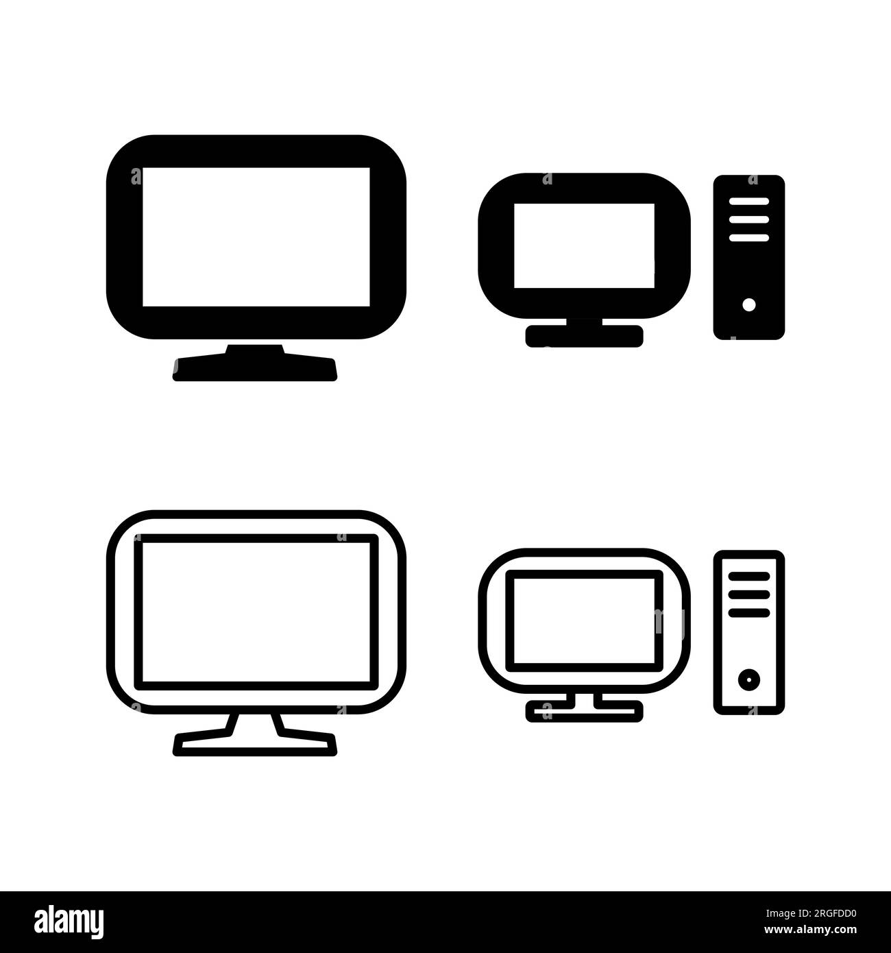 Computer icon vector. computer monitor icon Stock Vector Image & Art ...