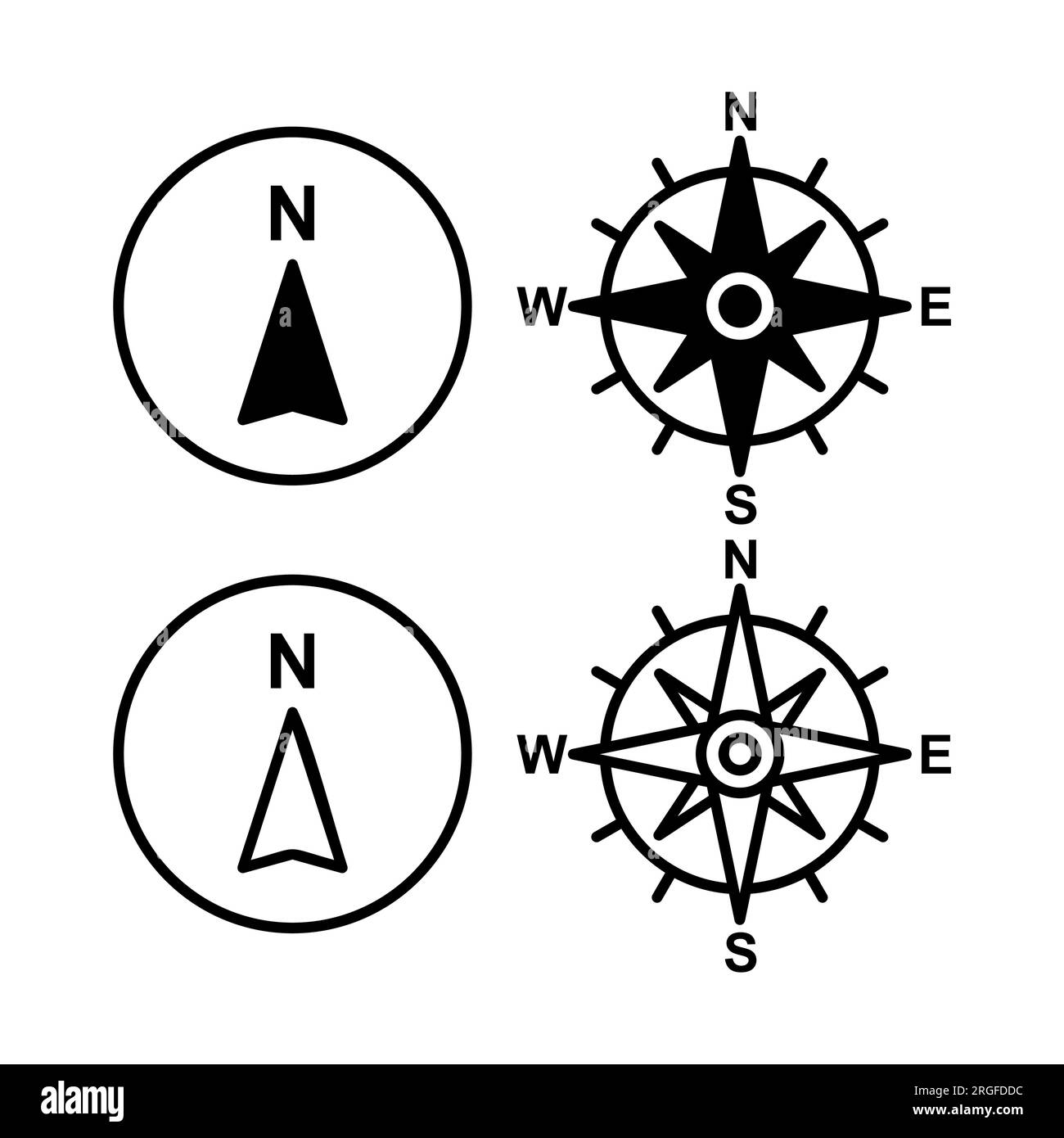 Compass icon vector. navigation icon Stock Vector Image & Art - Alamy