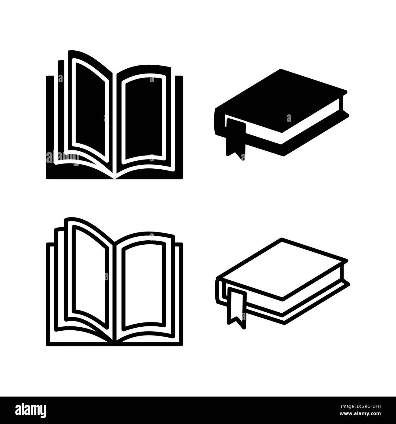 Book icon vector. Open book vector icon Stock Vector Image & Art - Alamy