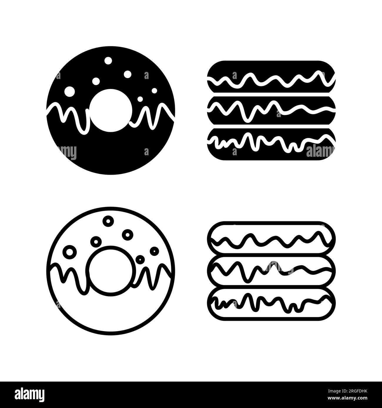 Donut icon vector. doughnut icon. donut logo Stock Vector Image & Art ...