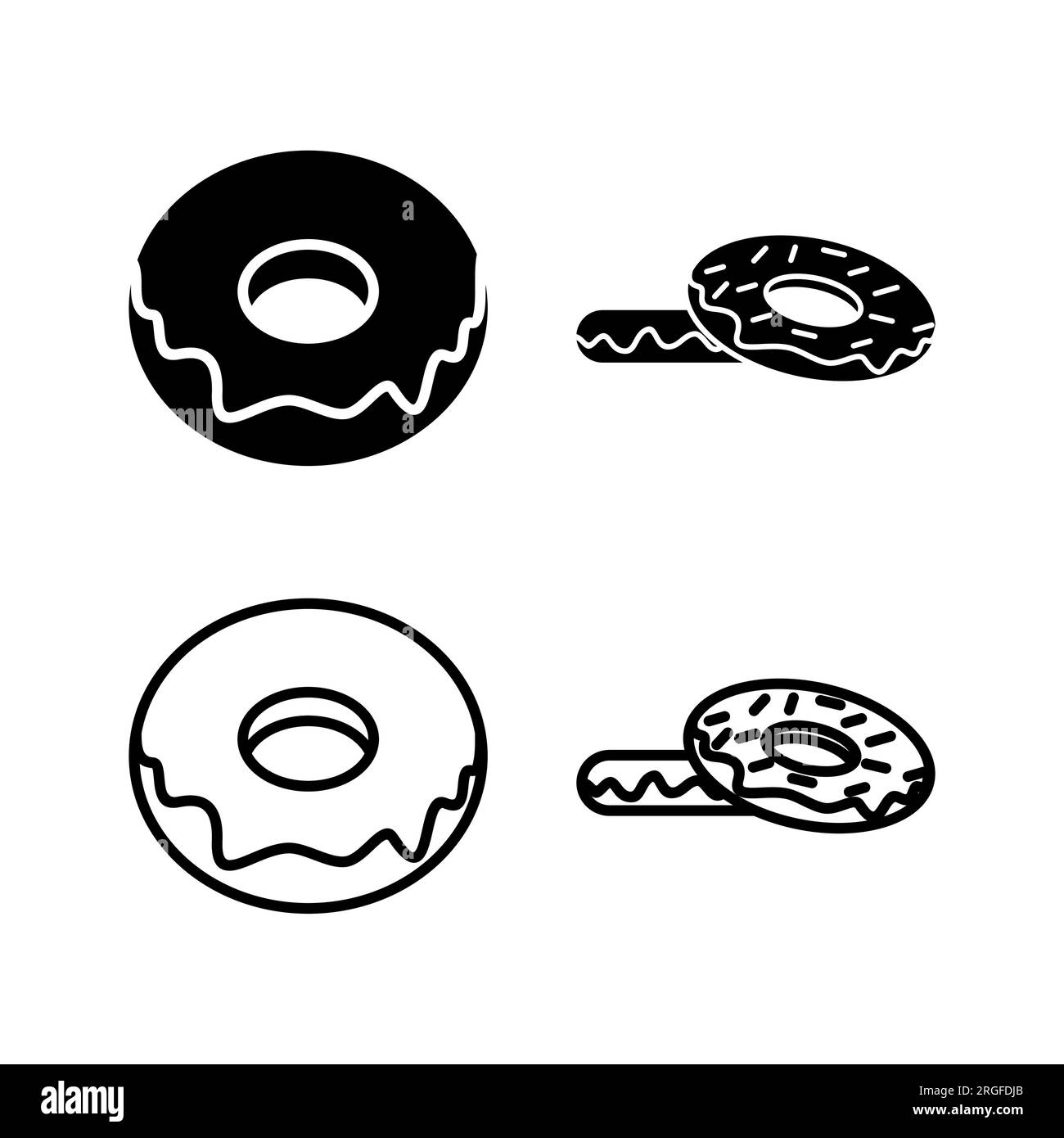 Donut icon vector. doughnut icon. donut logo Stock Vector Image & Art ...