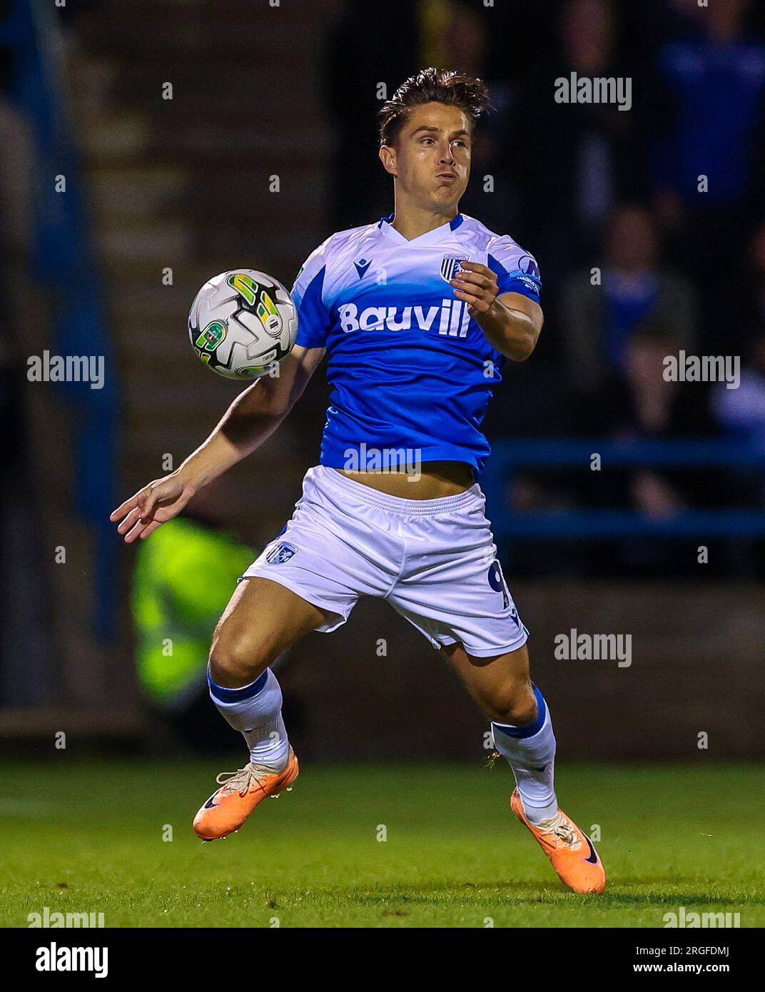 Gillingham's Tom Nichols during the Carabao Cup first round match at ...