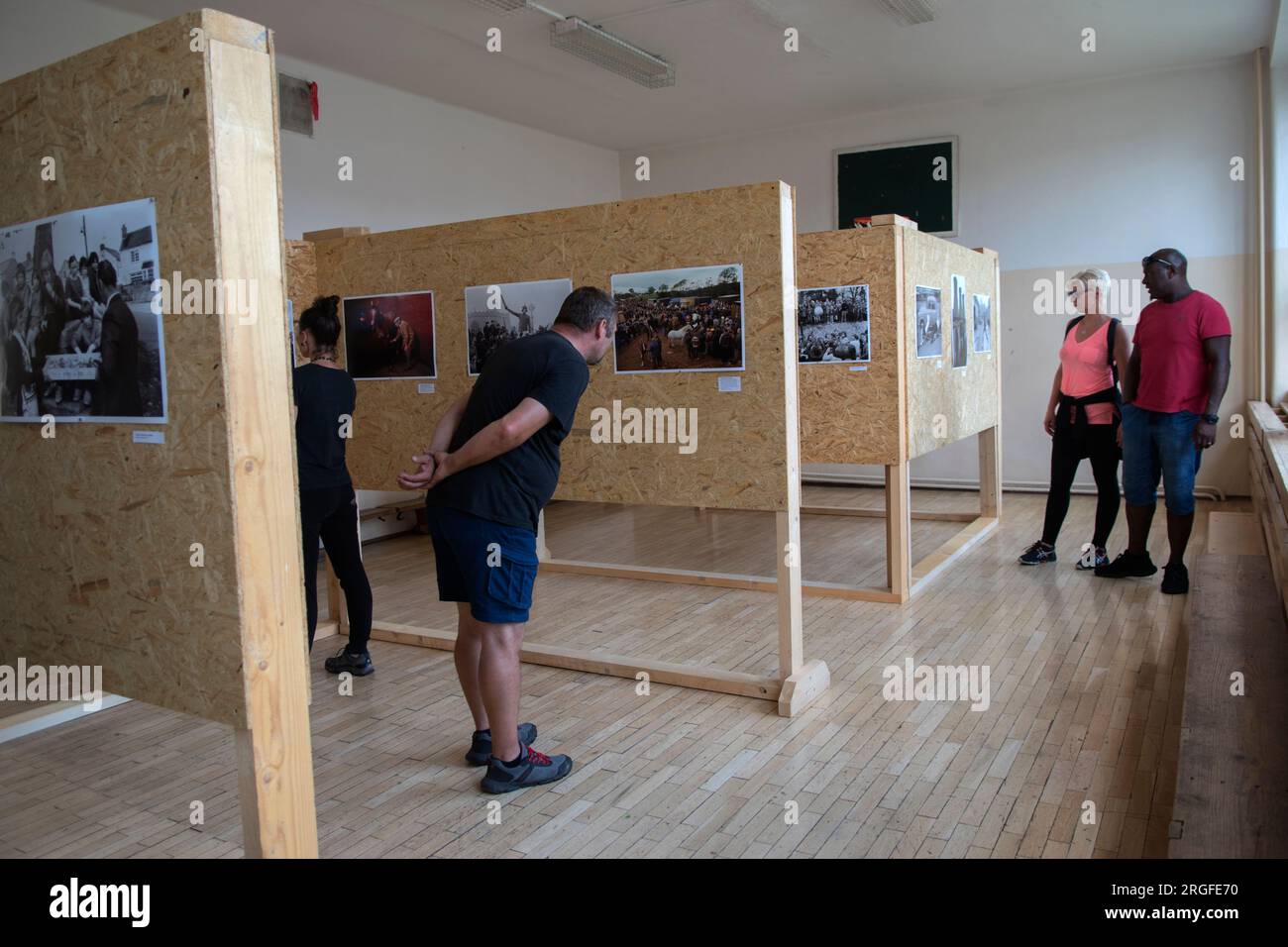 Sumiacky Fotofest, tourists festival goers looking at the work of the ...